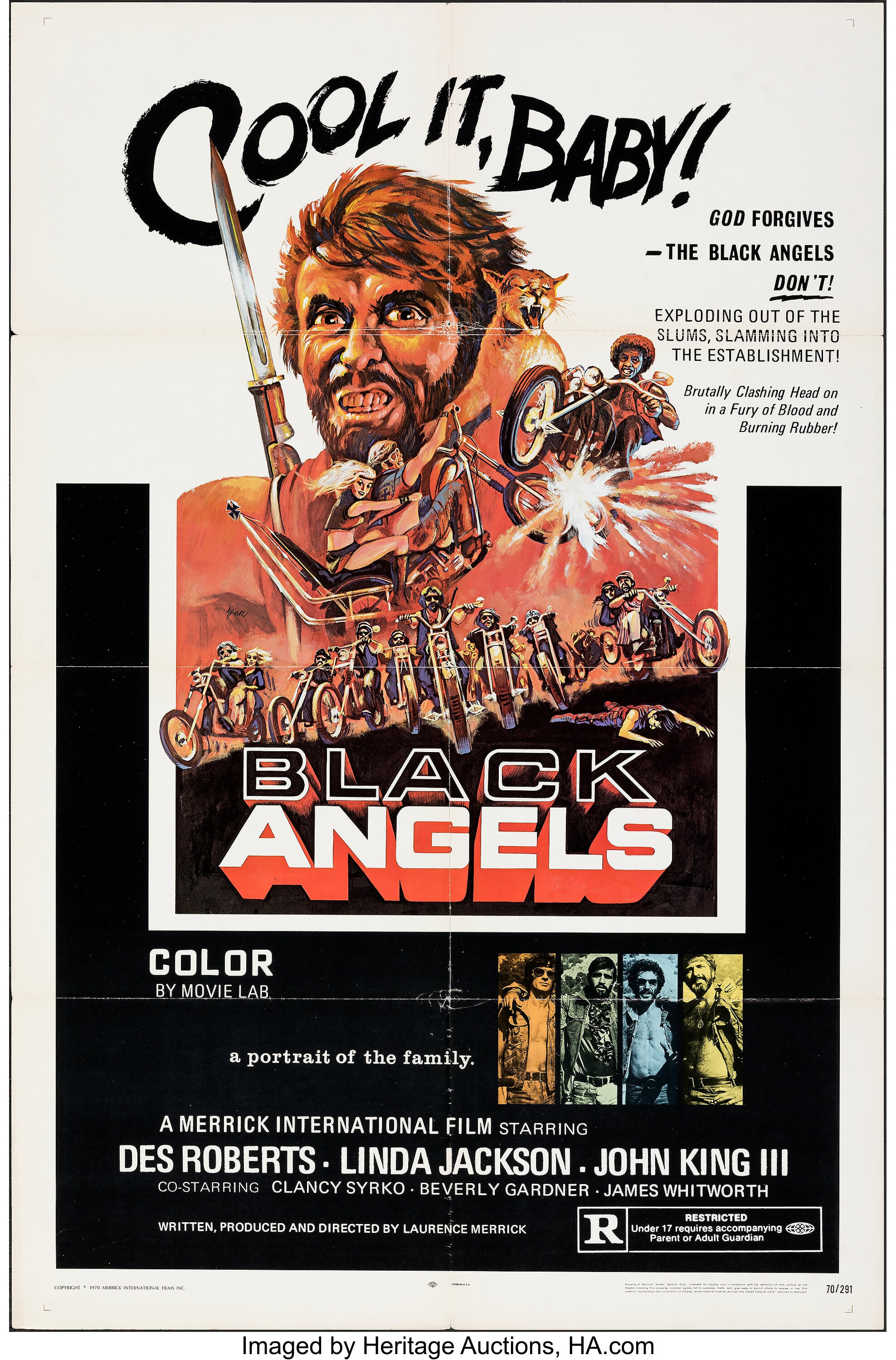 The Black Angels (Merrick International Films, 1970). Folded, Very ...