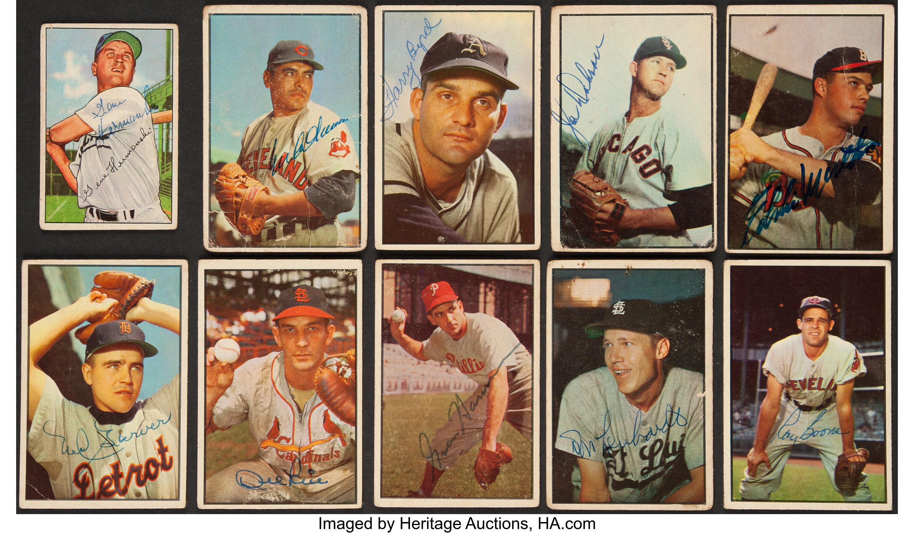 Signed 1952 Bowman & 1953 Bowman Color Collection (10).... | Lot #41165 ...