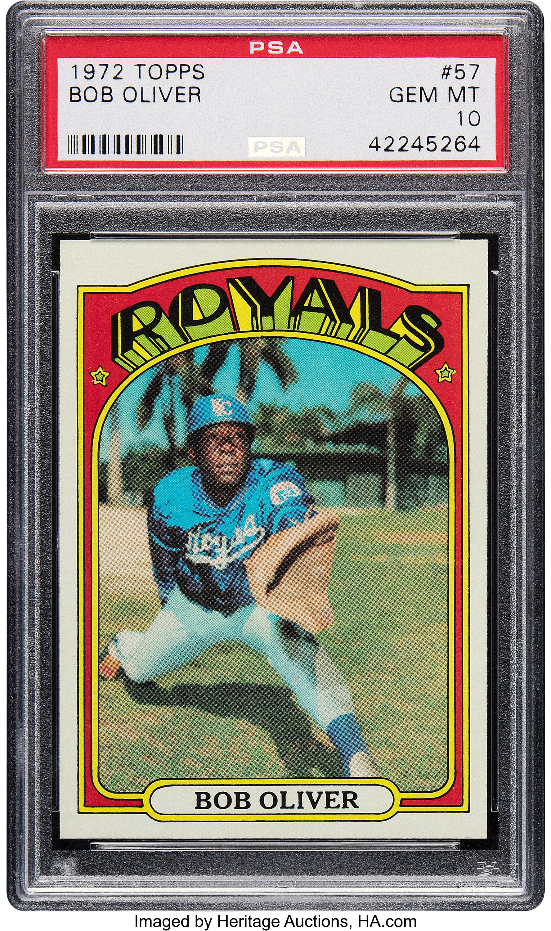 1972 Topps Bob Oliver #57 PSA Gem Mint 10.... Baseball Cards | Lot ...