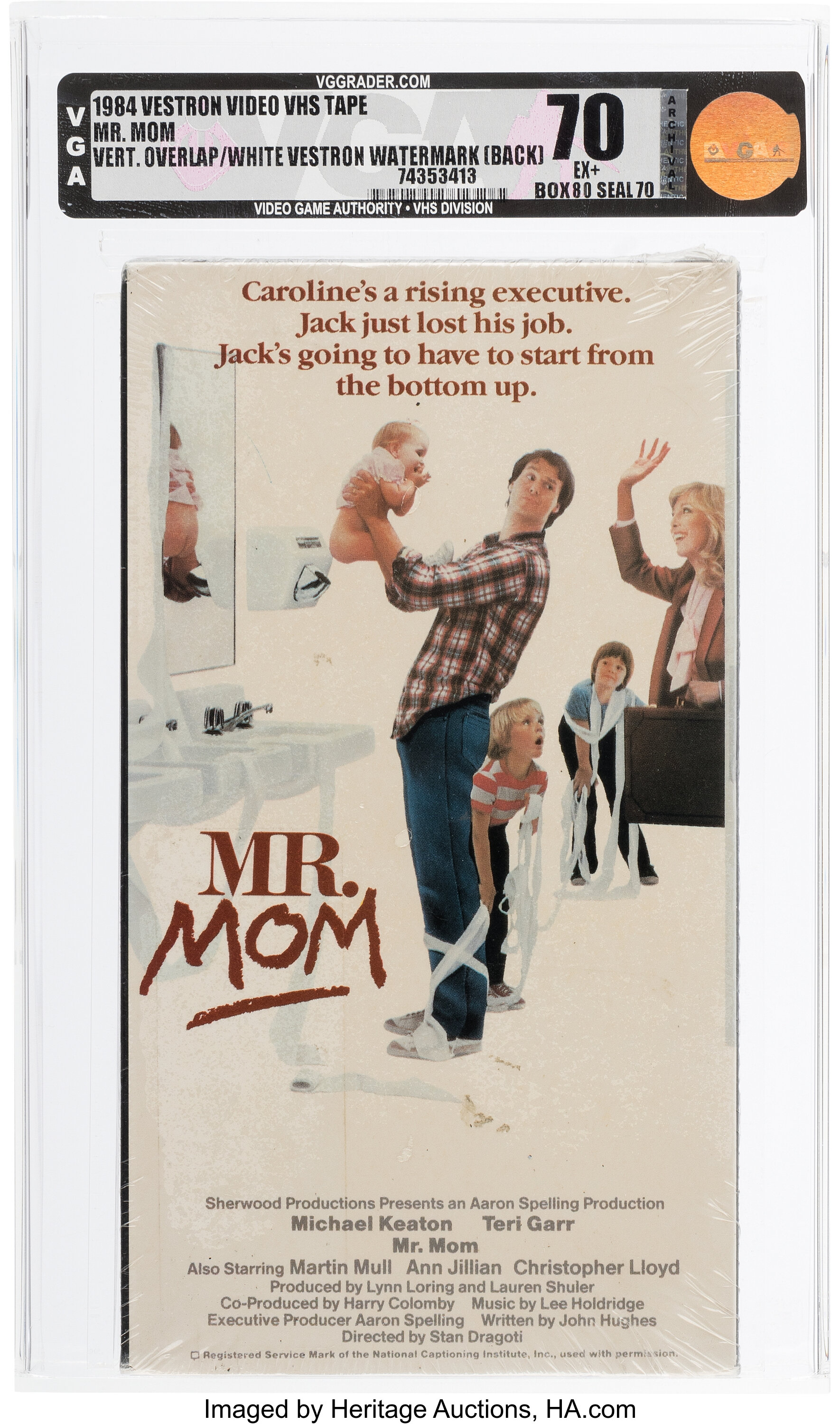 Mr. Mom VHS 1983 - VGA 70 EX+, Slipcase, Vertical Overlap Seal, | Lot ...