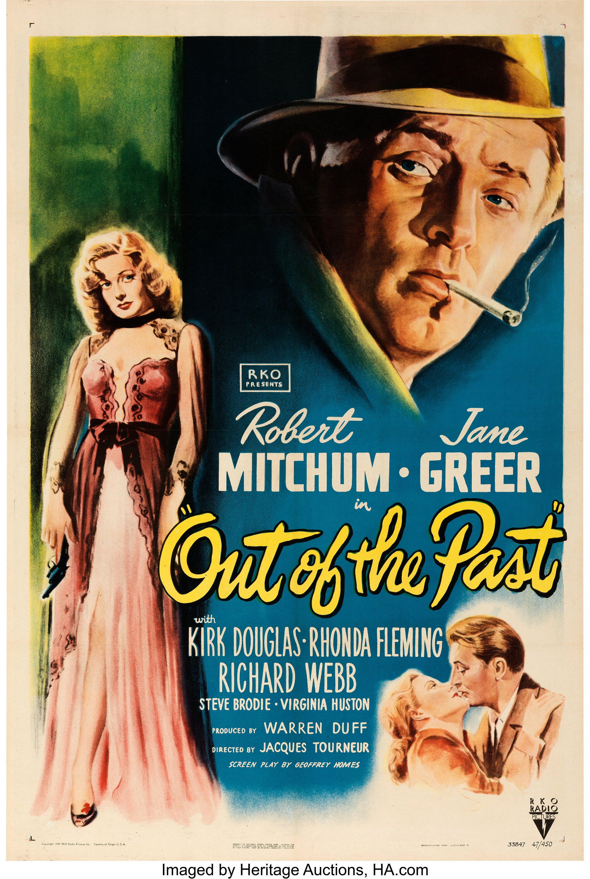 Out of the Past (RKO, 1947). Very Fine on Linen. One Sheet (27" X | Lot ...