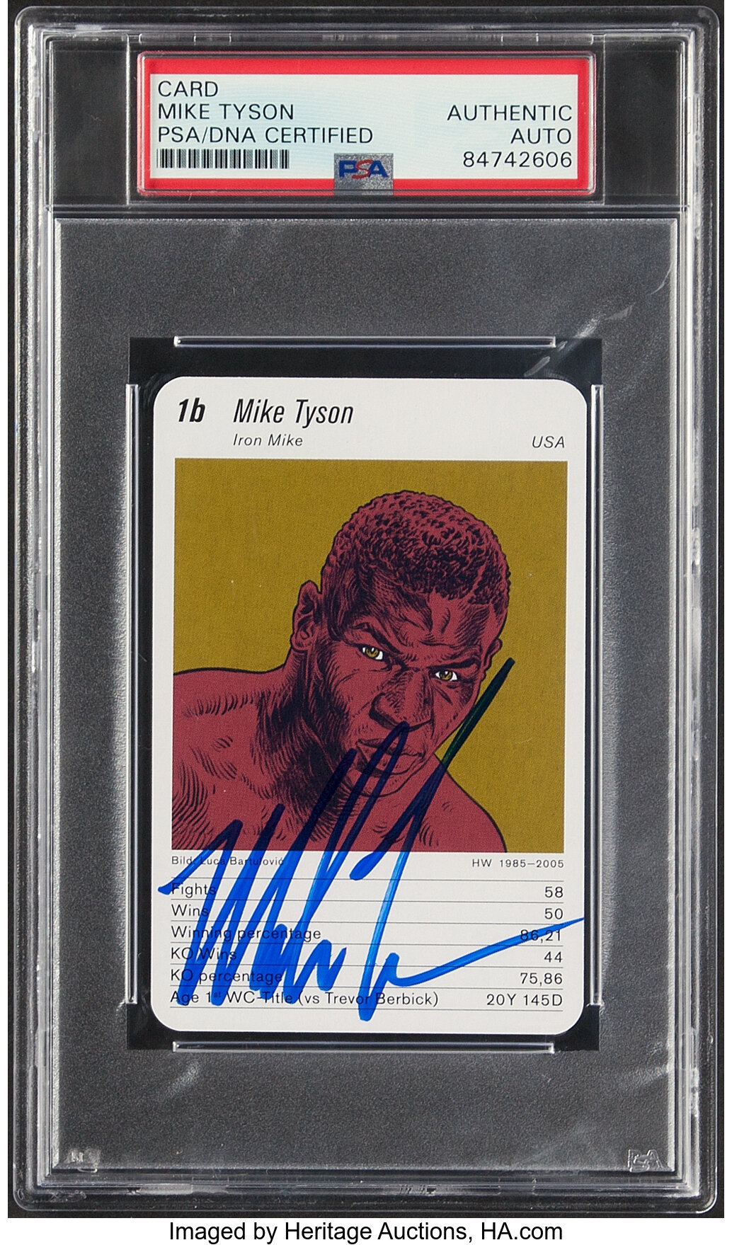 Signed Mike Tyson Hologram Playing Card #1b PSA/DNA Authentic ...