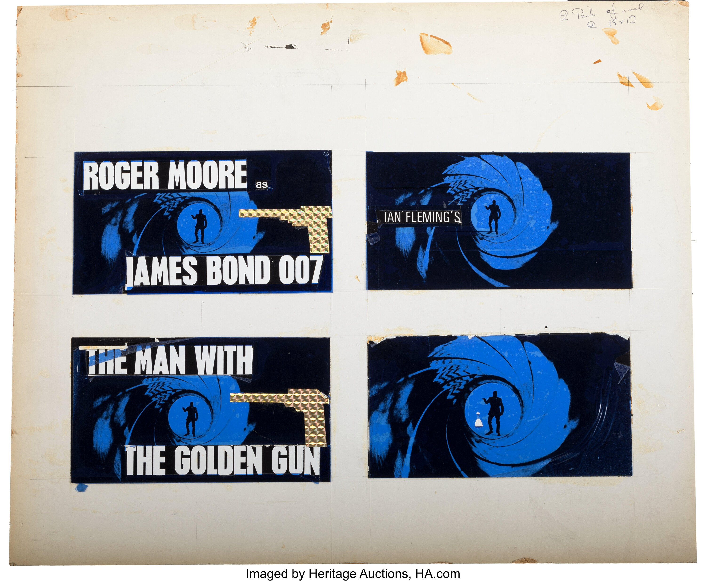 Maurice Binder Original Title Artwork for The Man with the Golden | Lot ...