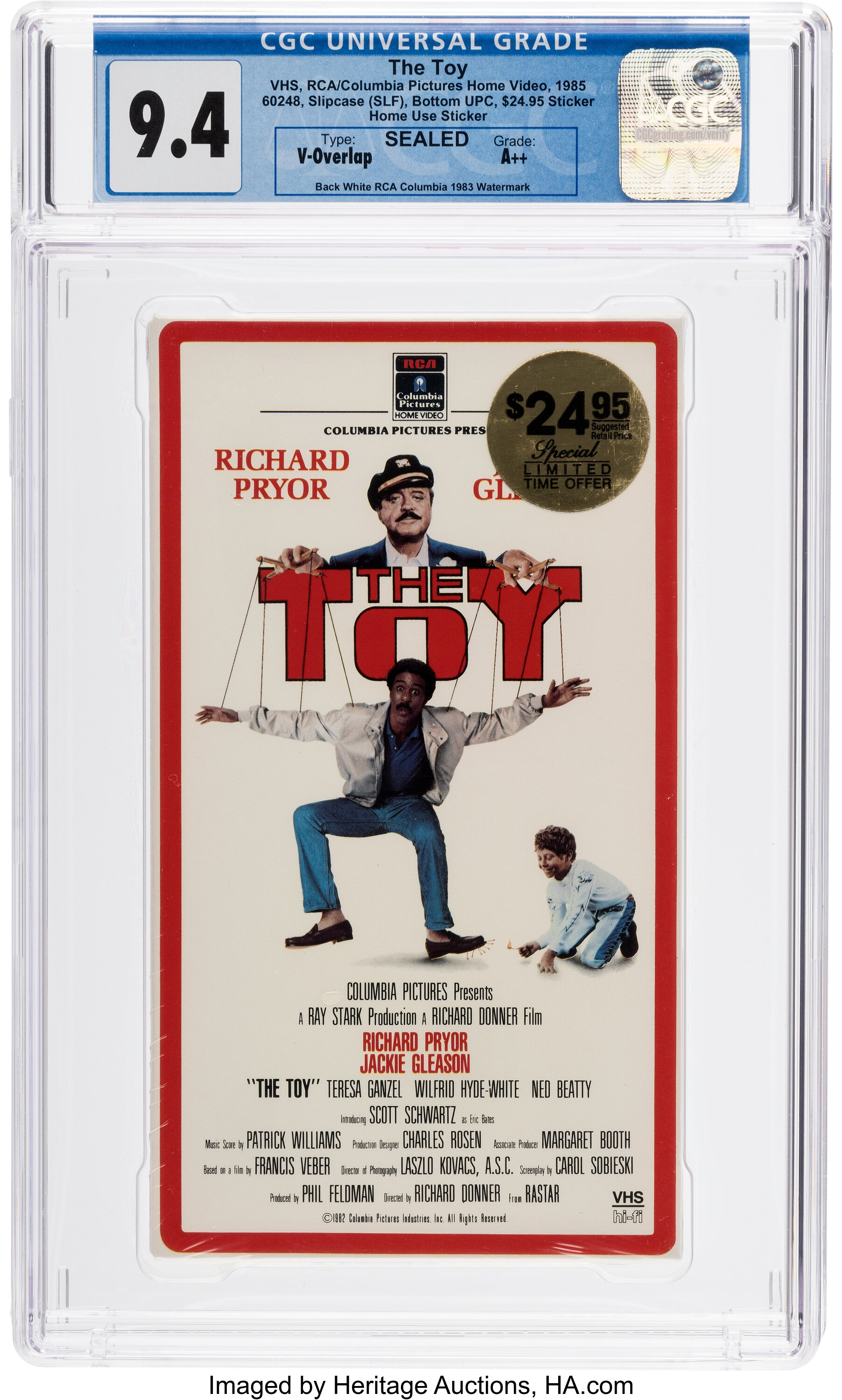 The Toy VHS 1985 - CGC Home Video Box 9.4 and Seal A++, | Lot #38223 ...