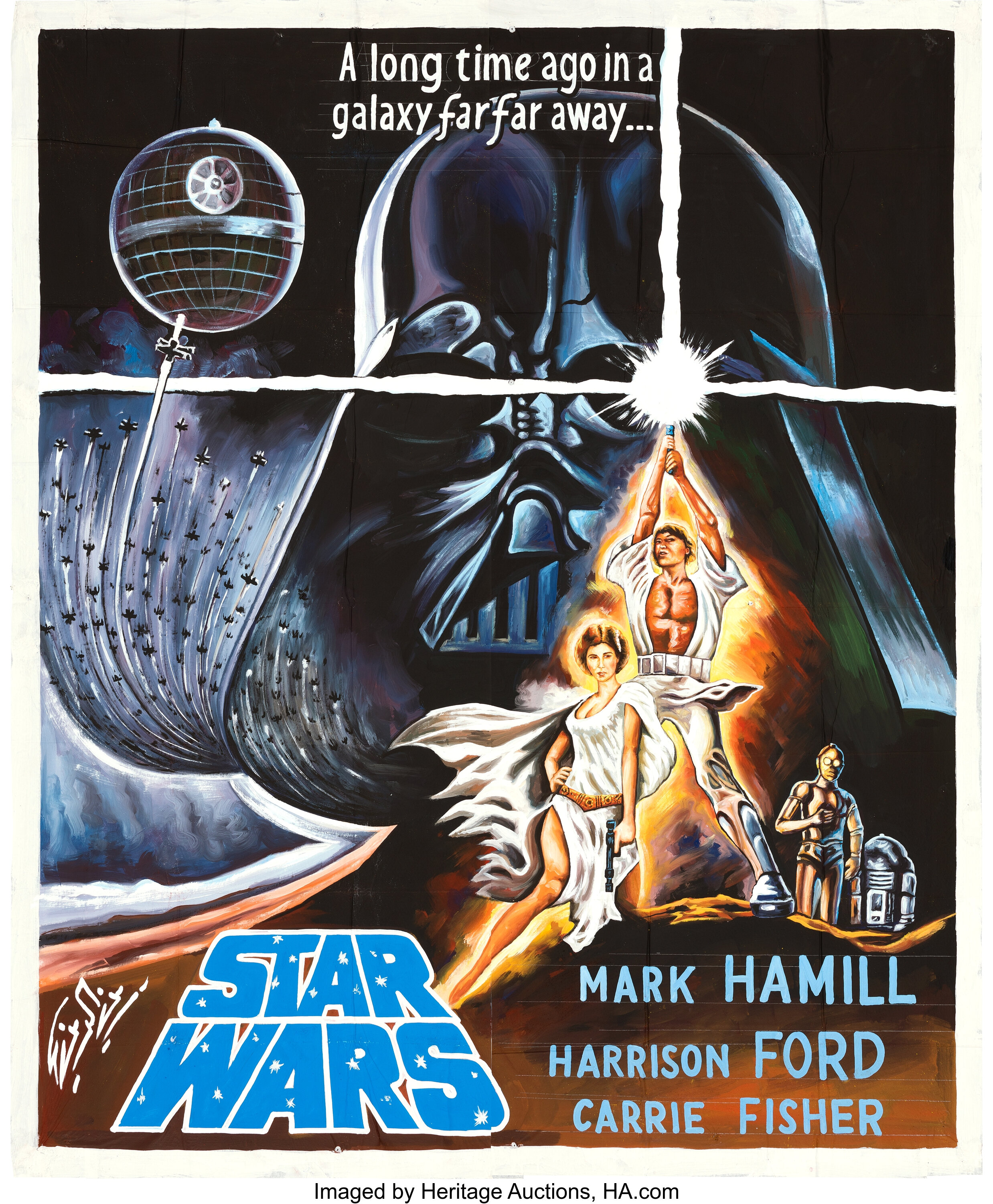 Star Wars (1980s). Folded, Very Fine. Signed Hand Painted Lebanese ...