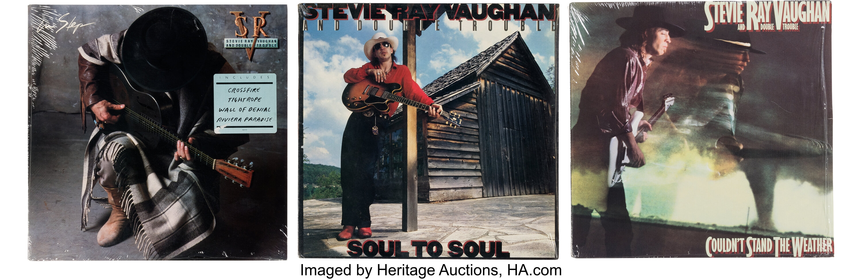 Stevie Ray Vaughan Group of (3) Vinyl LPs.... Music Memorabilia | Lot ...