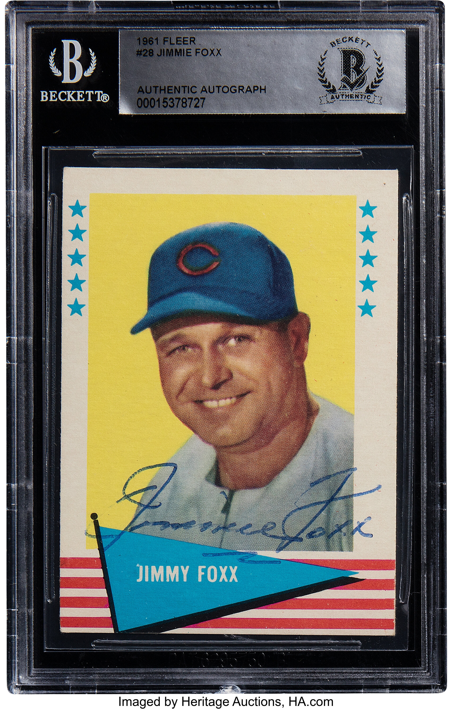 Signed 1961 Fleer Jimmy Foxx #28 PSA/DNA Authentic. ... Baseball | Lot ...