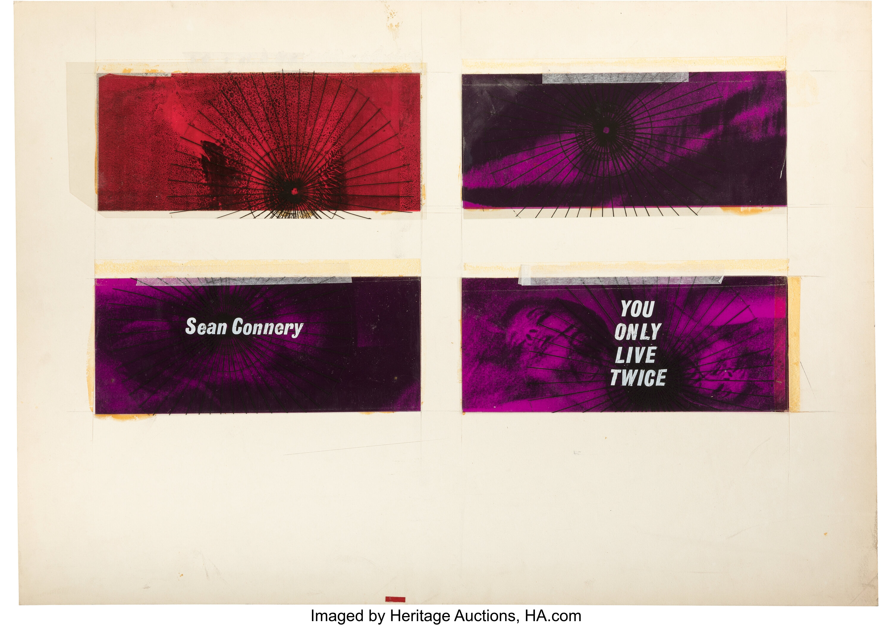 Maurice Binder Original Storyboard Title Sequence Artwork for You | Lot ...