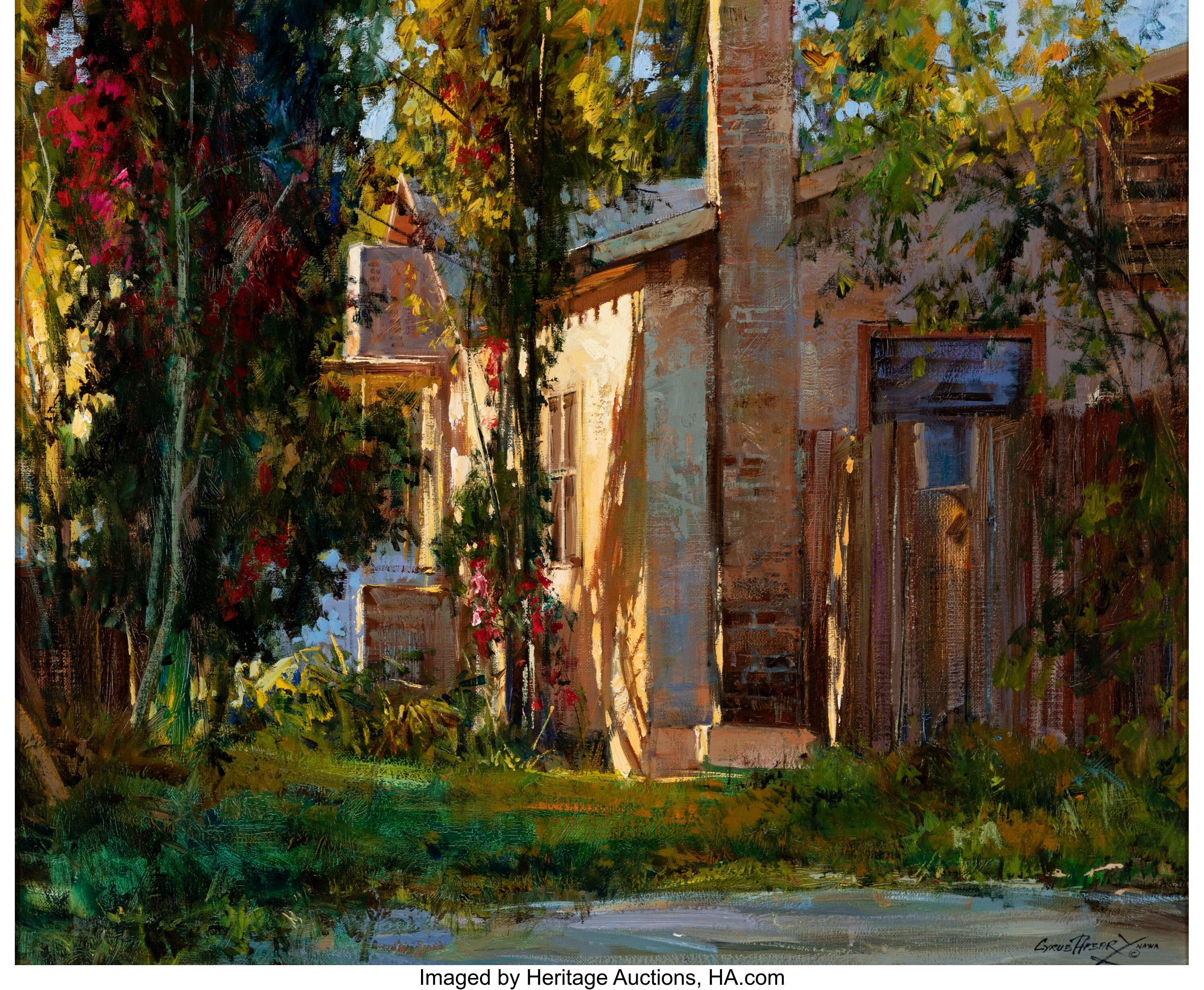 Cyrus Afsary (American, b. 1940). Waiting for Company. Oil on | Lot ...