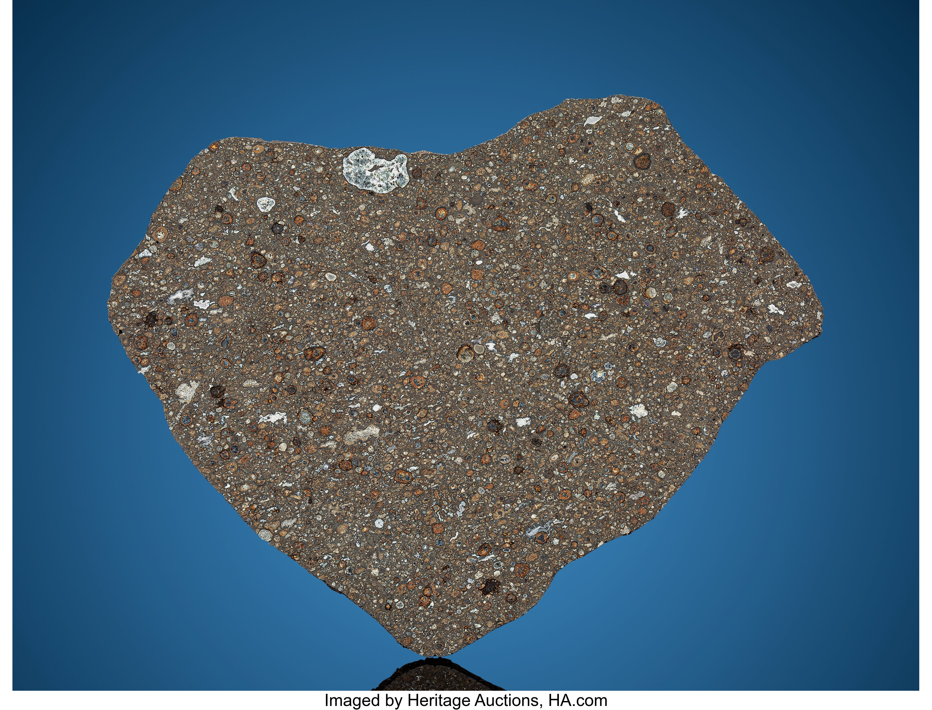 Allende Meteorite Slice. Carbonaceous Chondrite, CV3. Pueblito de | Lot ...