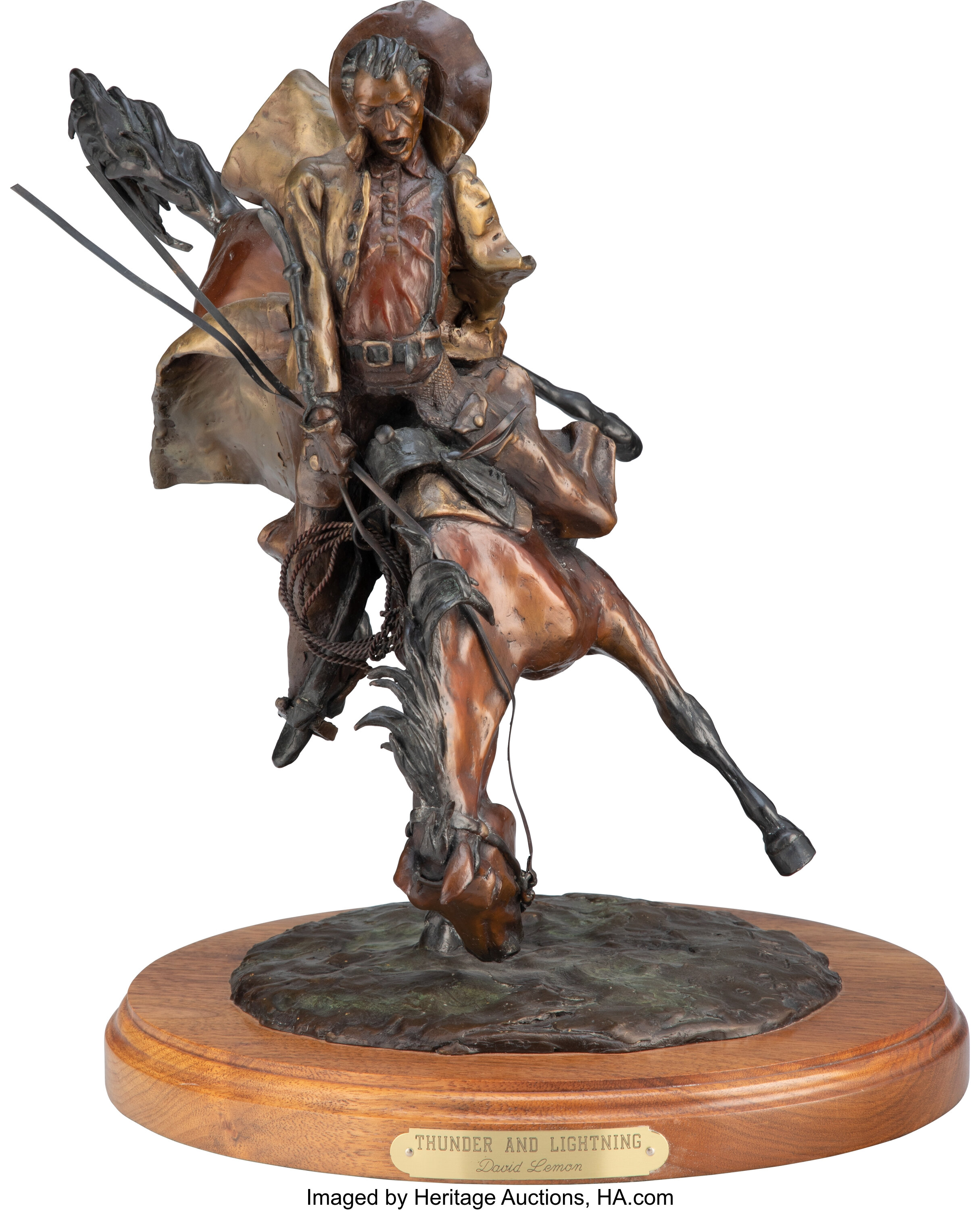 David Lemon (American, 20th century). Thunder and Lightning. Bronze ...