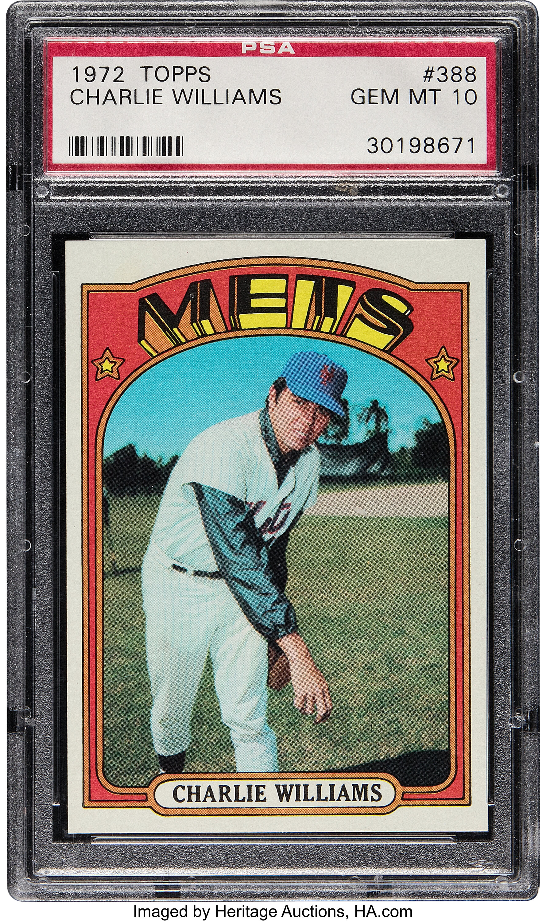 1972 Topps Charlie Williams Rookie #388 PSA Gem Mint 10.... | Lot ...