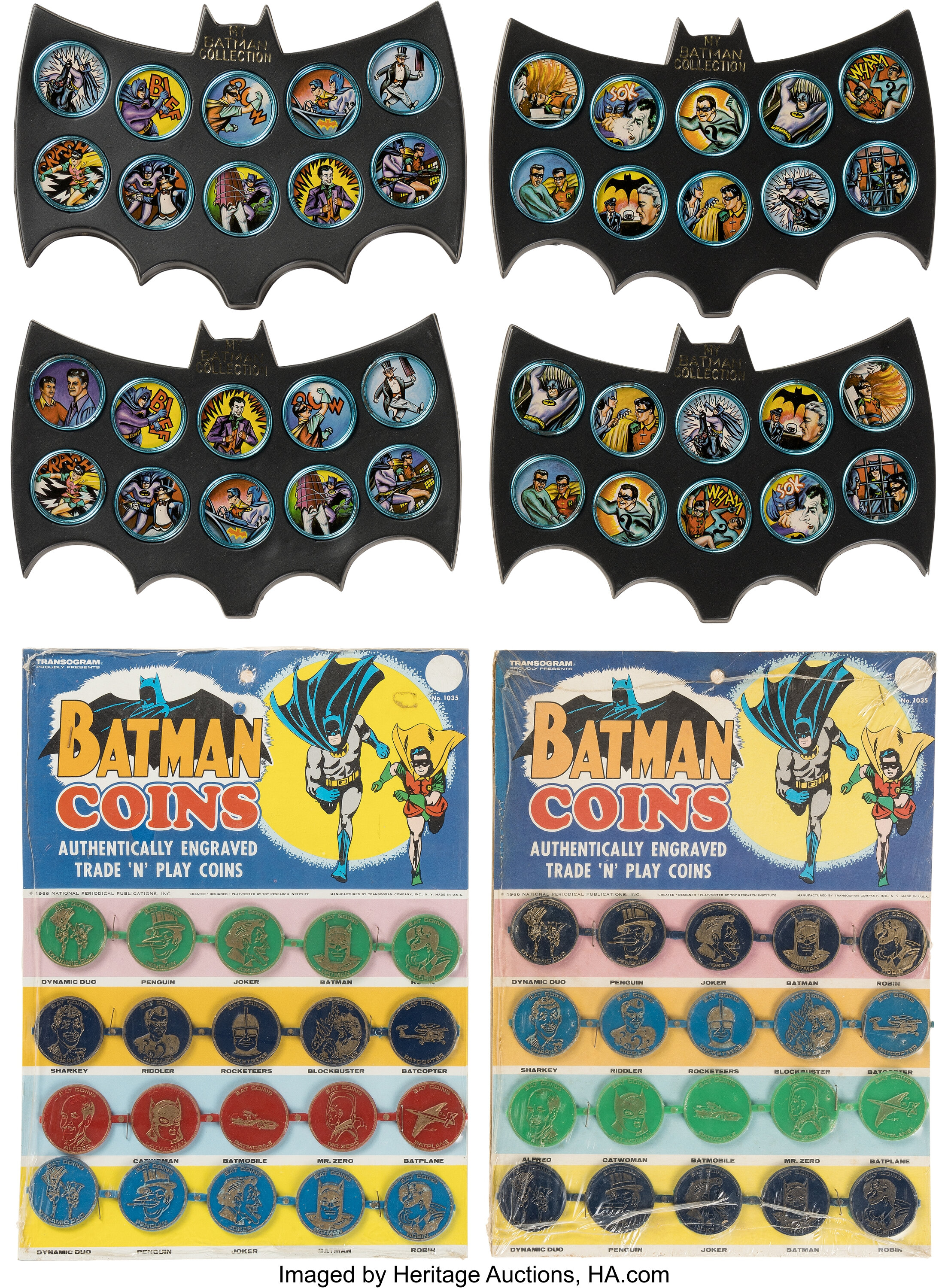 Batman Coin Sets (Space Magic / Transogram, 1966).... Movie/TV | Lot ...