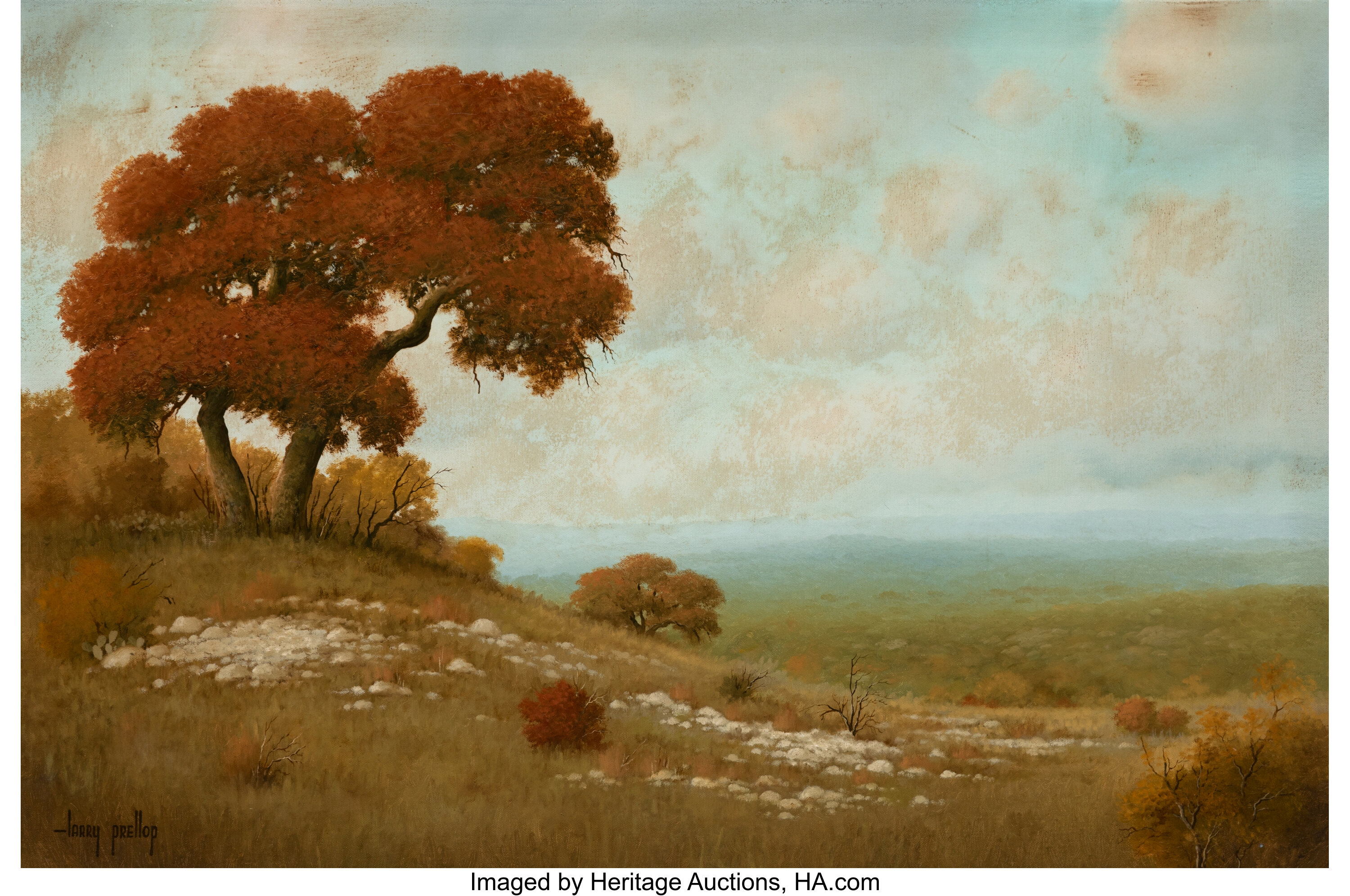 Larry Prellop (American, b. 1949). The Overlook. Oil on canvas. 24 ...
