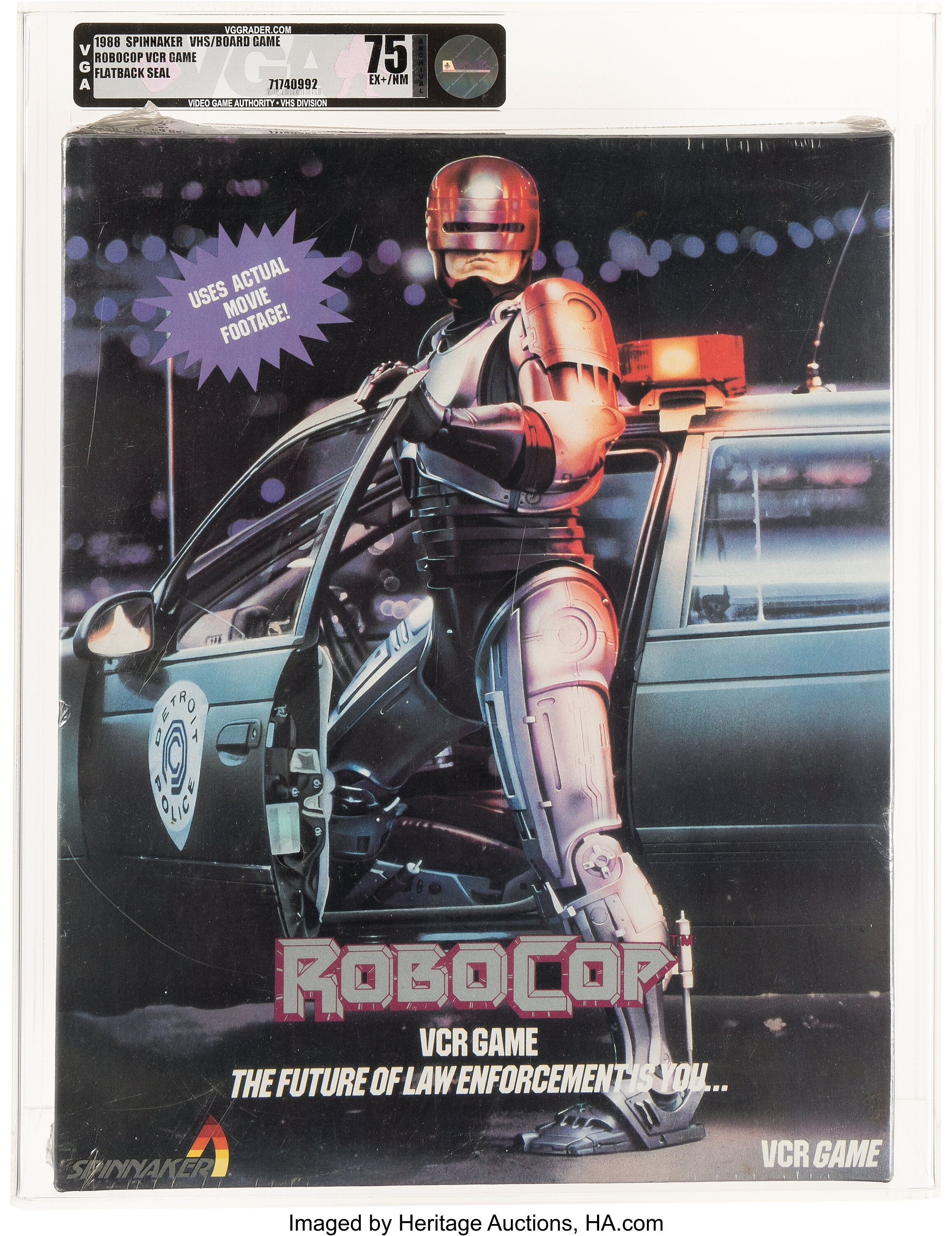 Robocop VCR Game VHS 1988 - VGA 75 EX+/NM, Flatback Seal, | Lot #19127 ...