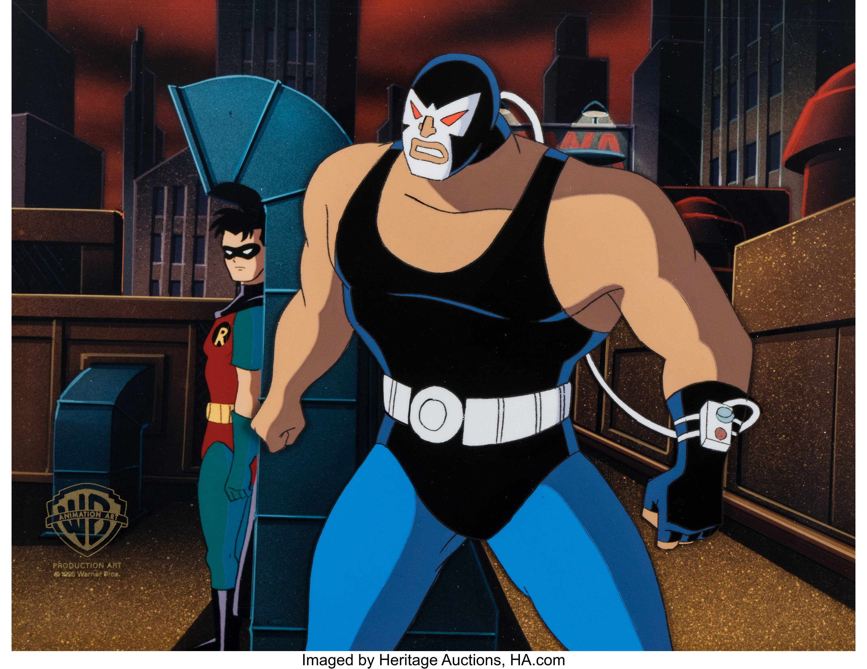 Batman: The Animated Series "Bane" Bane Production Cel (Warner | Lot ...