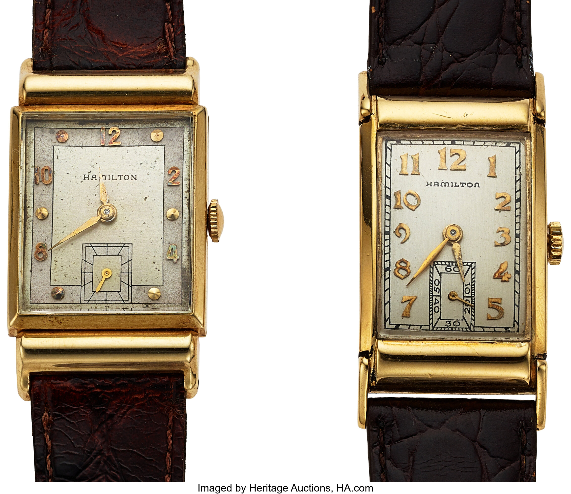 Lot of 2 14k Yellow Gold Hamilton Wristwatches. ... Timepieces | Lot ...