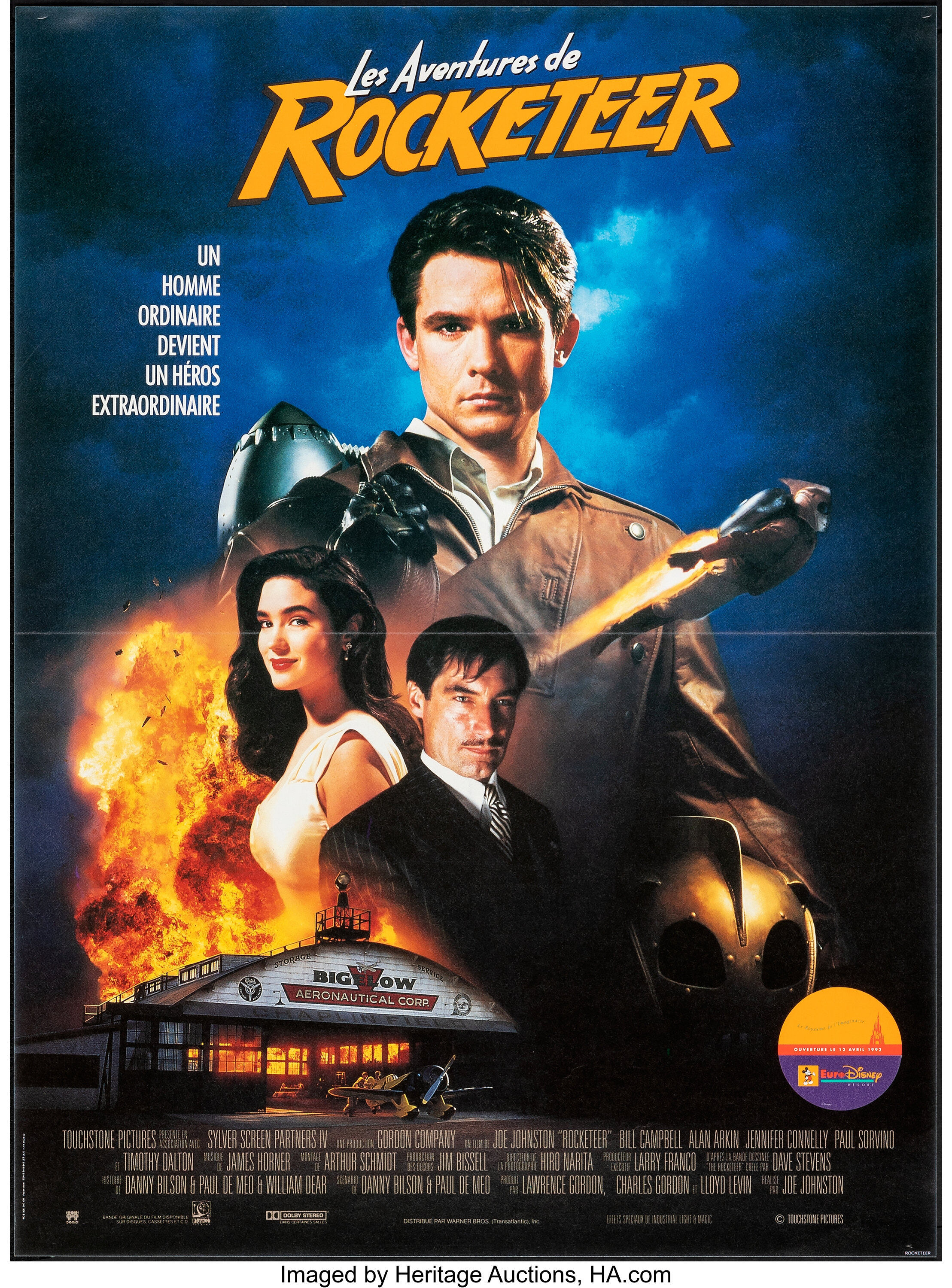 The Rocketeer (Warner Bros., 1991). Folded, Very Fine+. French | Lot ...