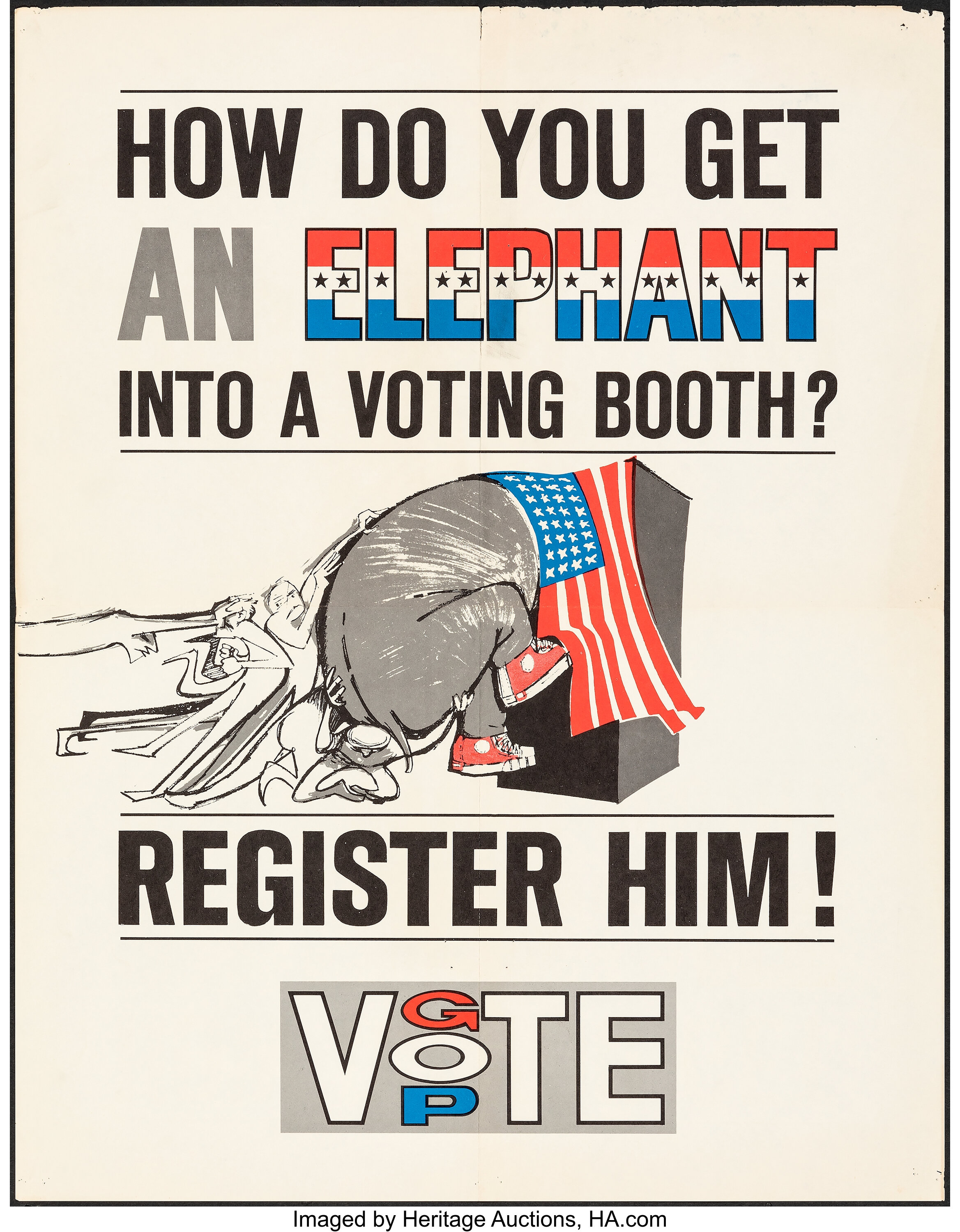 Political Party Propaganda (c. 1970s). Folded, Very Fine. GOP | Lot ...