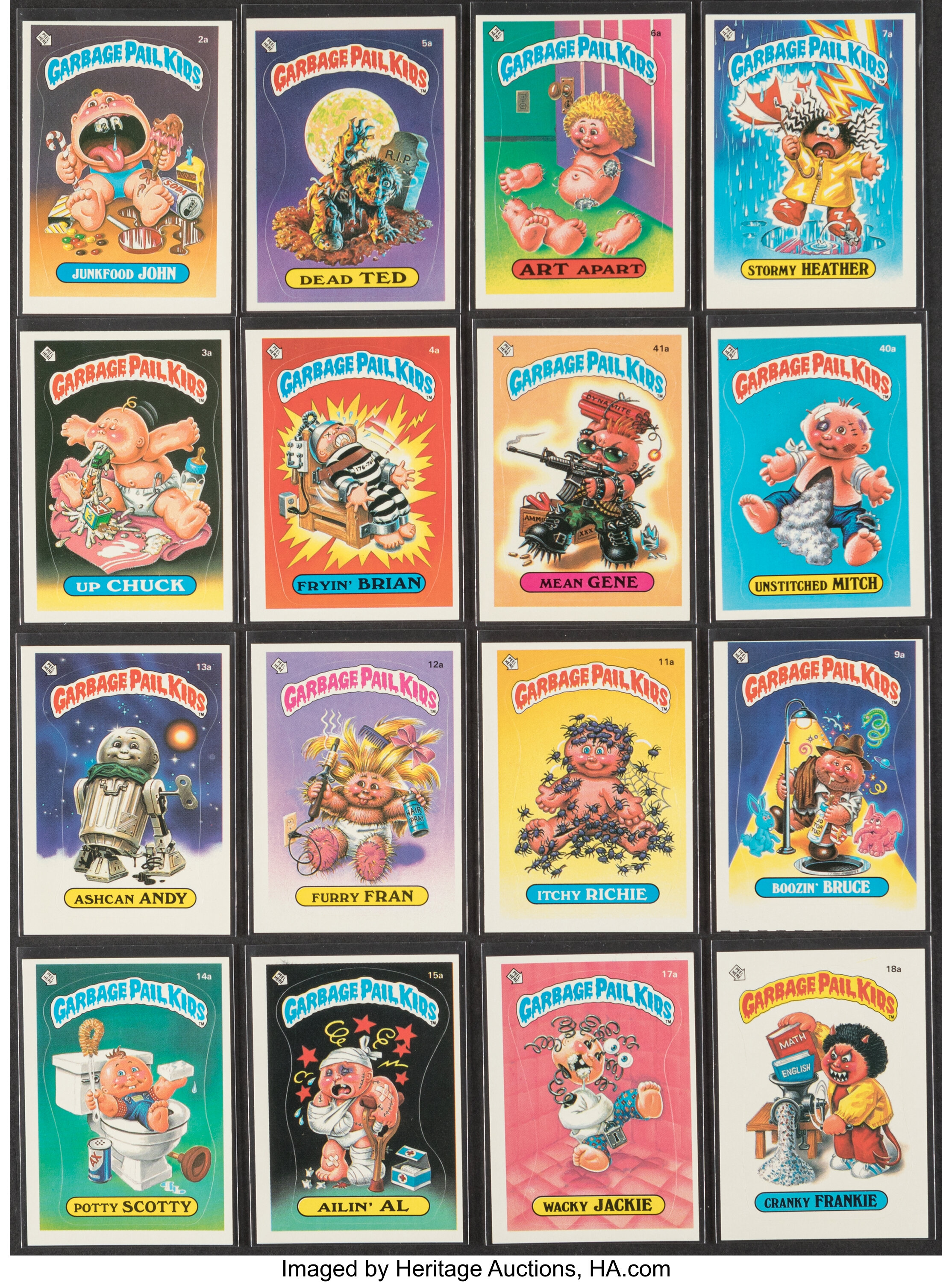1985 Topps Garbage Pail Kids Series 1 "A" Group of 33. | Lot #59118 ...
