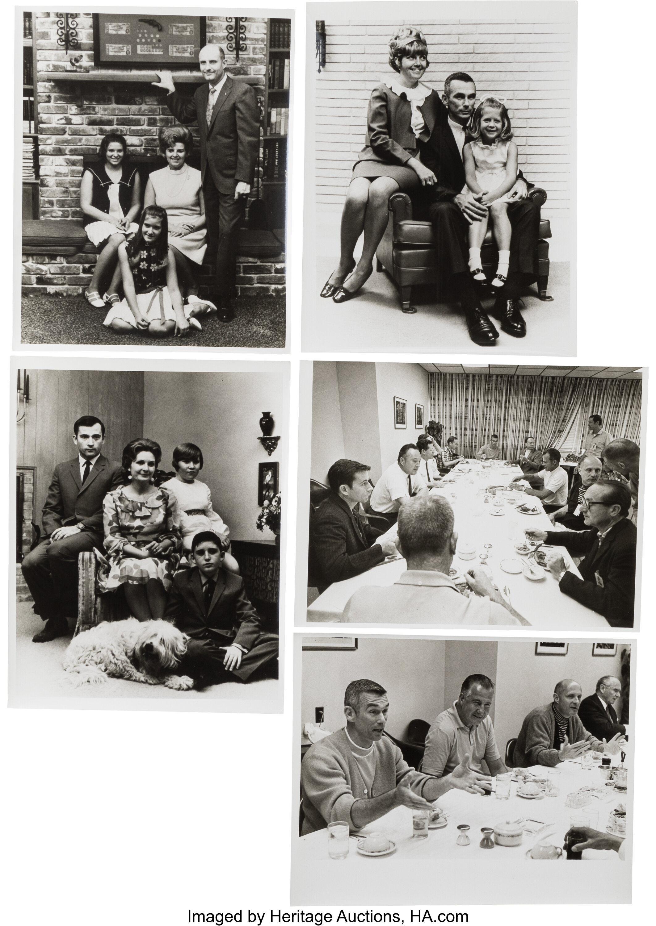 Apollo 10: Five Vintage Glossy Photos of Crew Families and | Lot #71143 ...