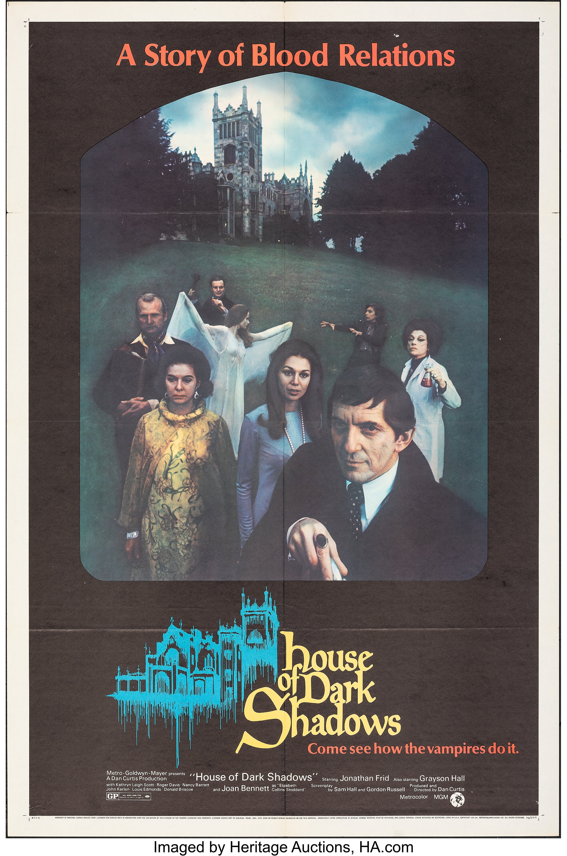 House of Dark Shadows (MGM, 1970). Folded, Very Fine. One Sheet | Lot ...
