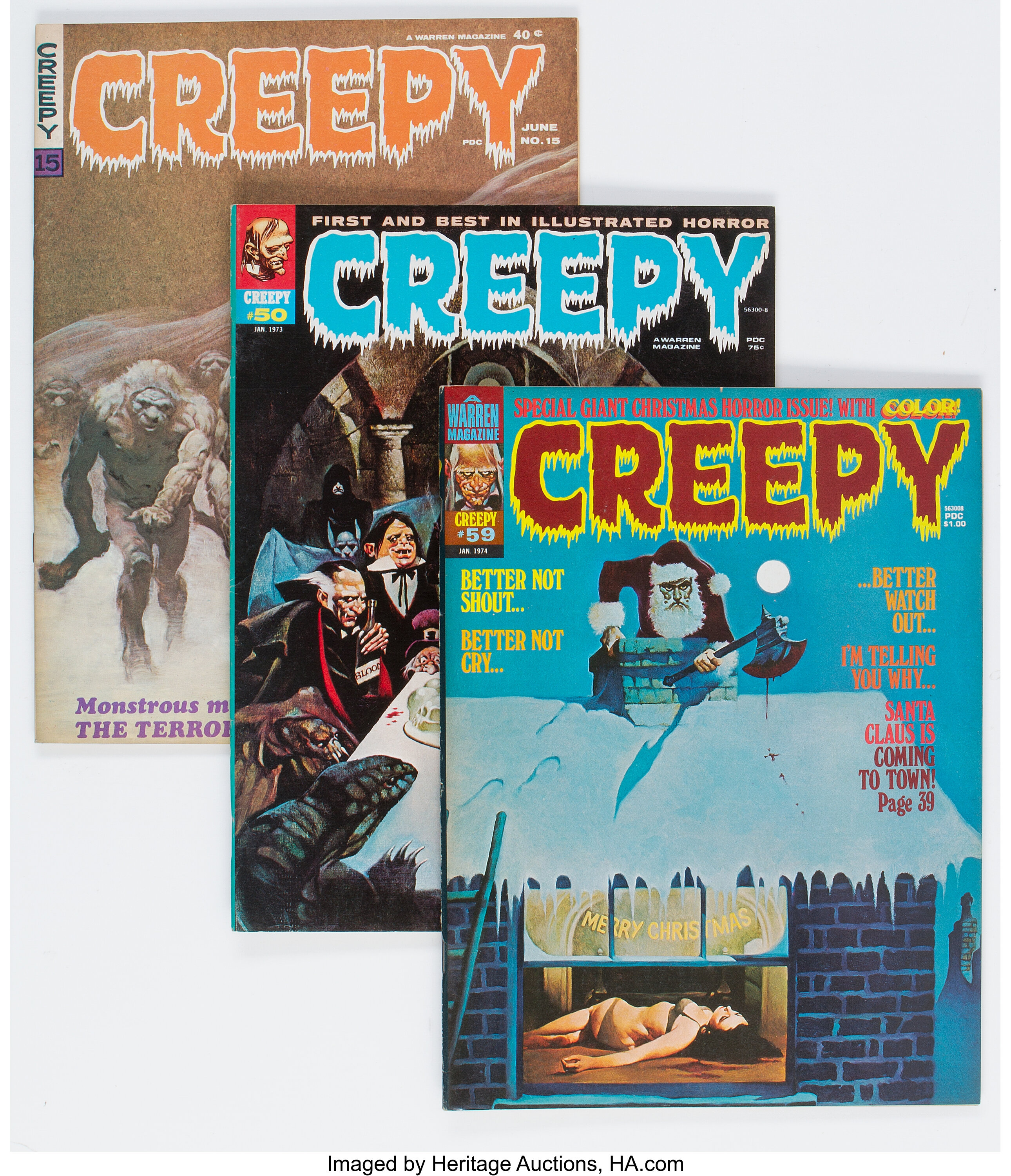 Creepy Magazine Group of 58 (Warren, 1967-76) Condition: Average | Lot ...