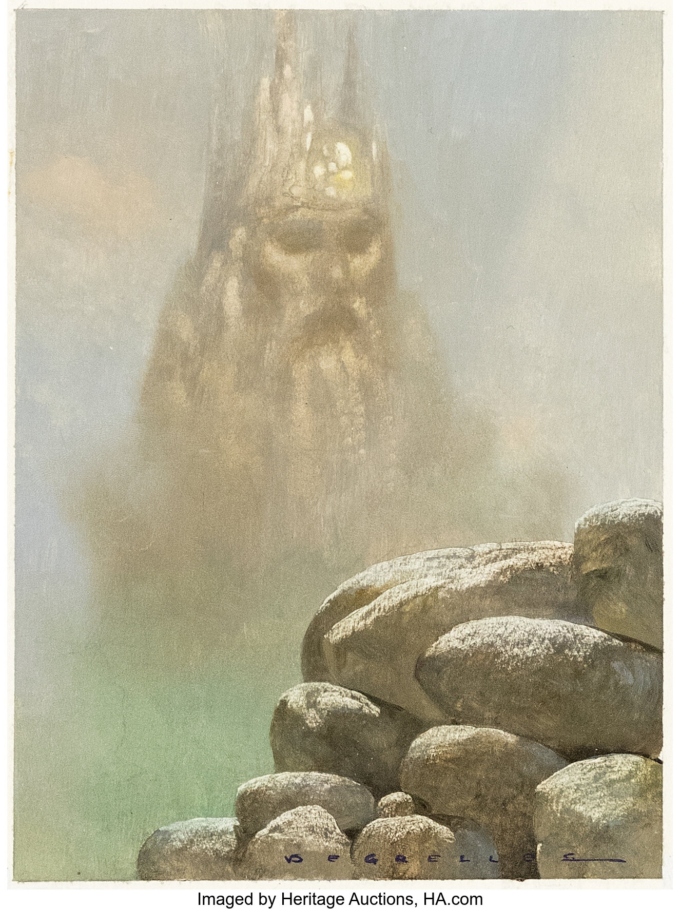 Vicente Segrelles Poseidon Illustration Original Art (undated ...