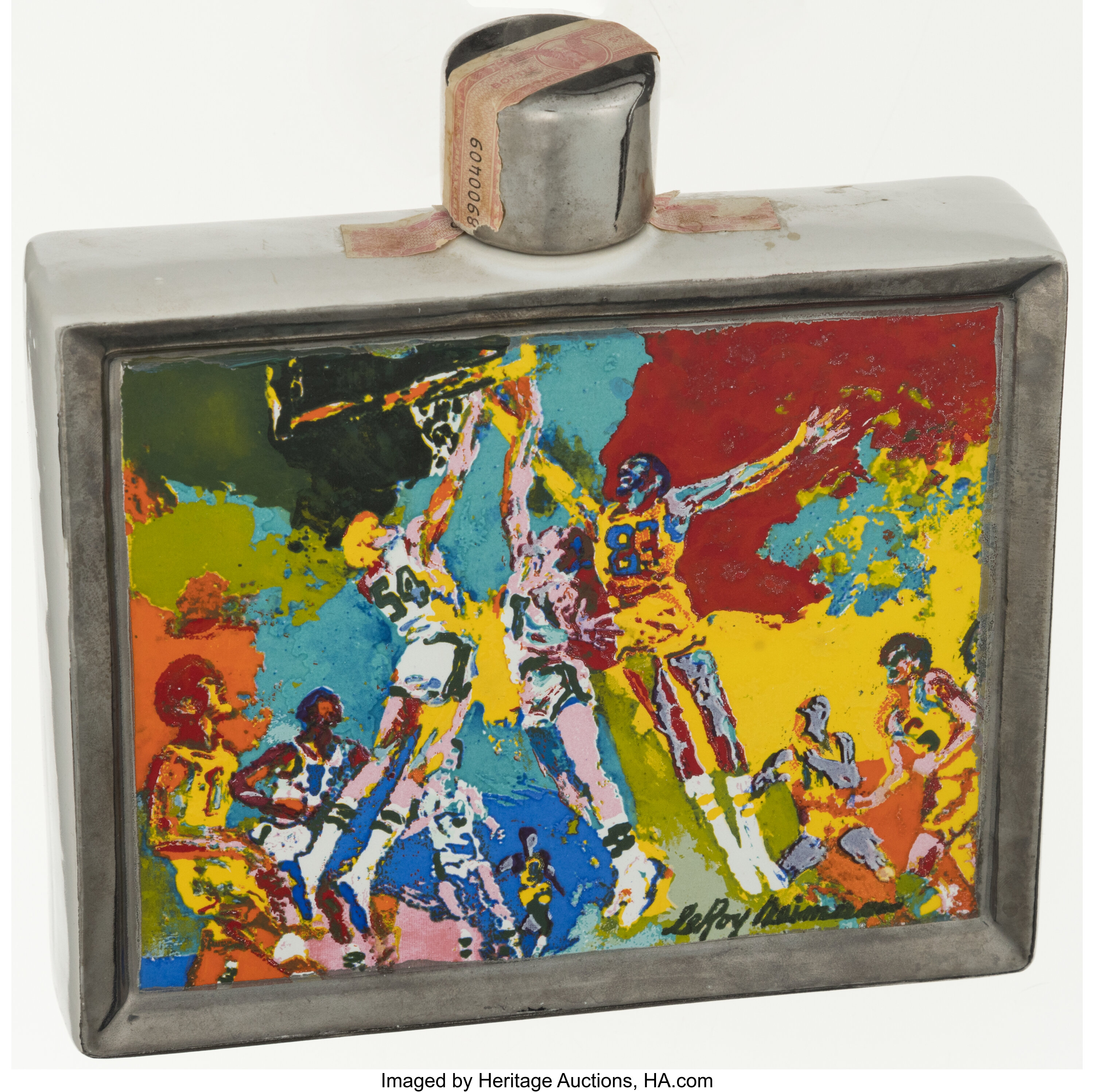 1979 LeRoy Neiman Commemorative Basketball Satinwood Whiskey | Lot ...