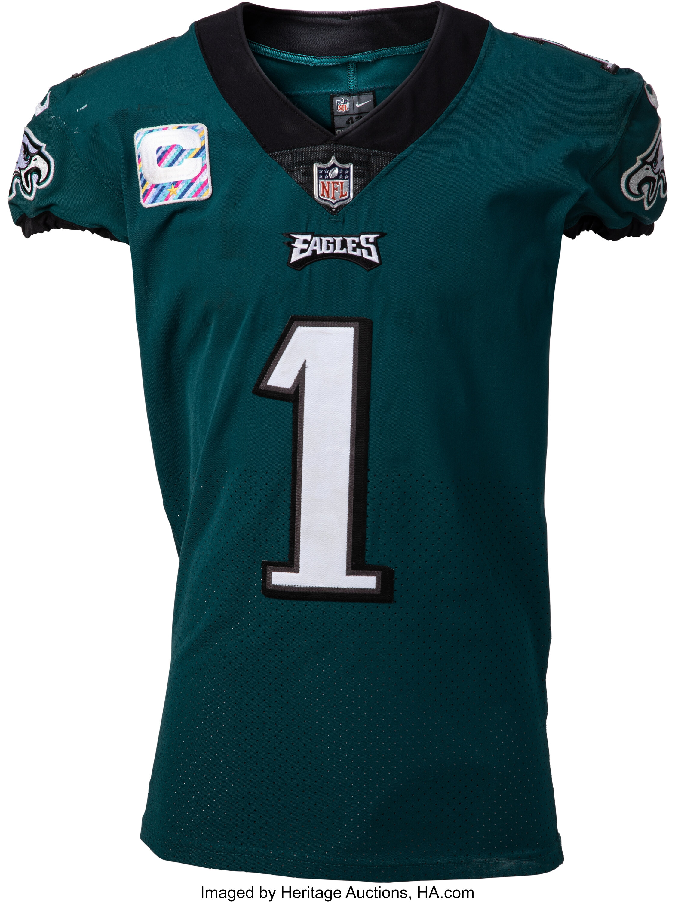 2021 Jalen Hurts Game Worn Philadelphia Eagles Jersey--NFL Auction ...