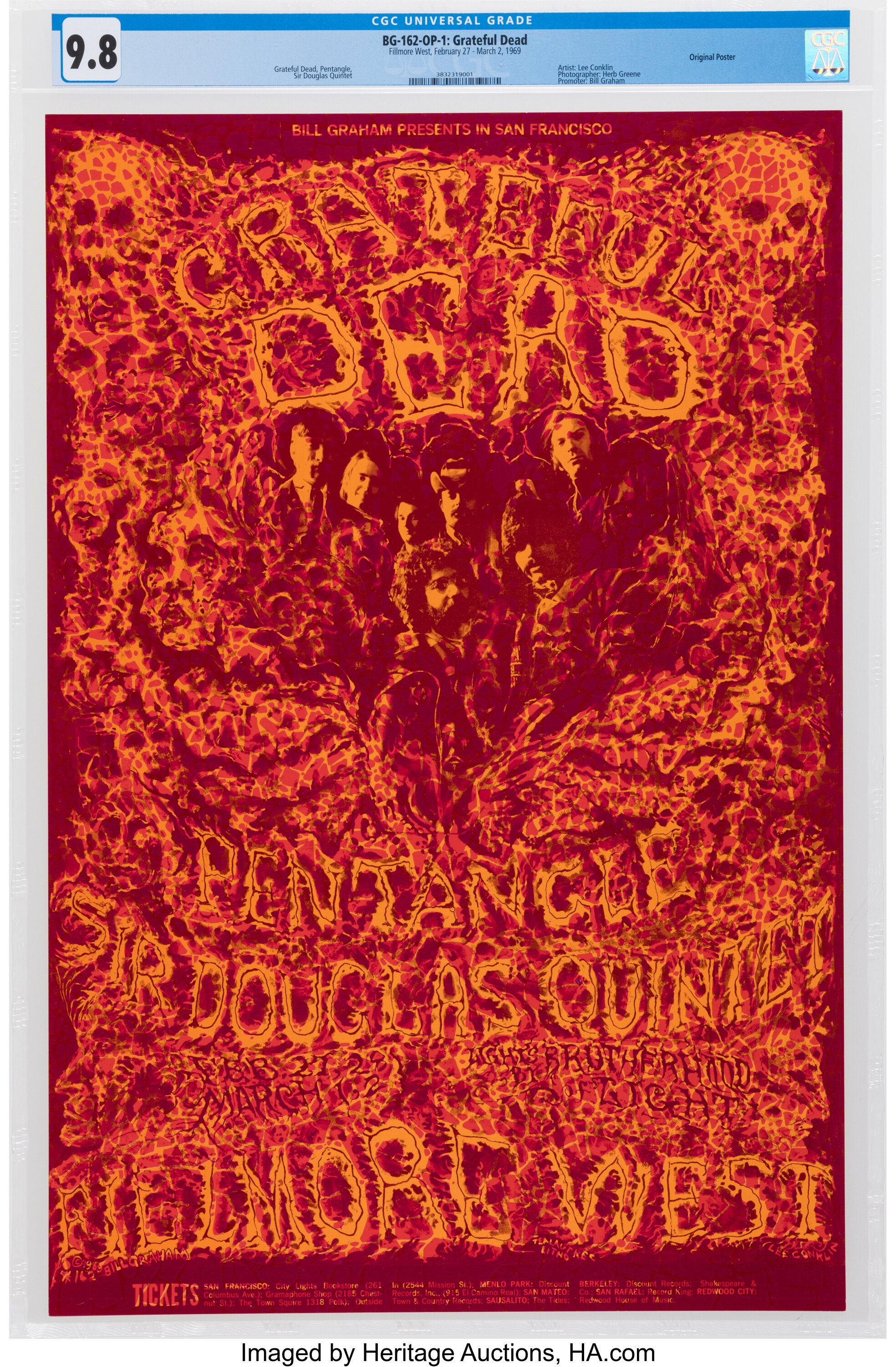 BG-162 Grateful Dead, Pentangle 1969 Fillmore West Concert Poster | Lot ...