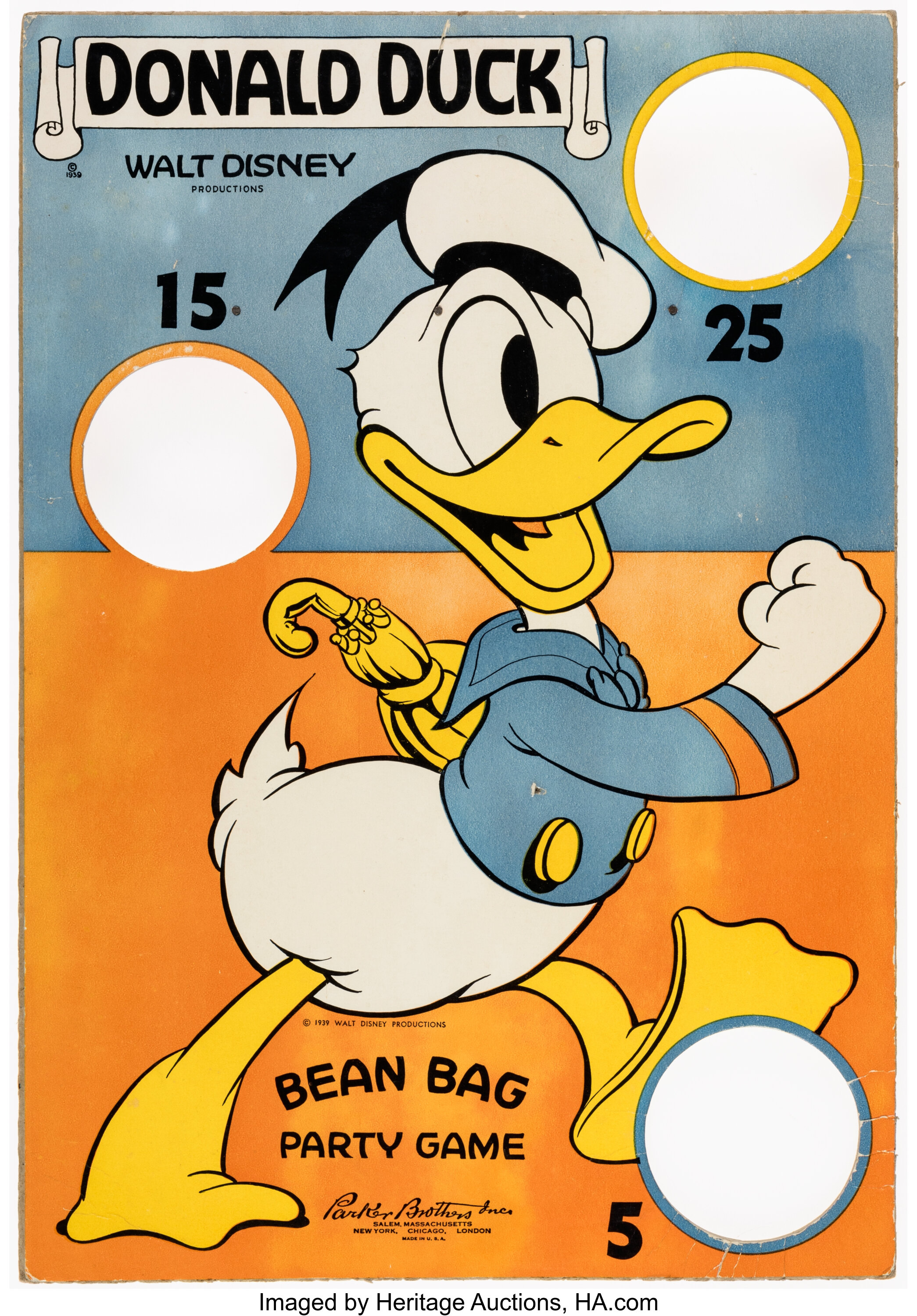 Donald Duck Bean Bag Party Game (Parker Brothers, 1939).... | Lot ...
