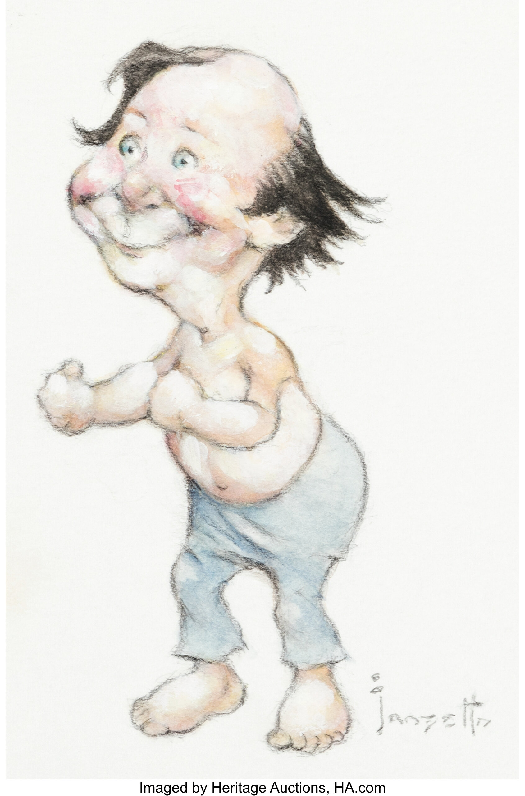 Frank Frazetta - Watercolor Original Art (undated).... Original | Lot ...