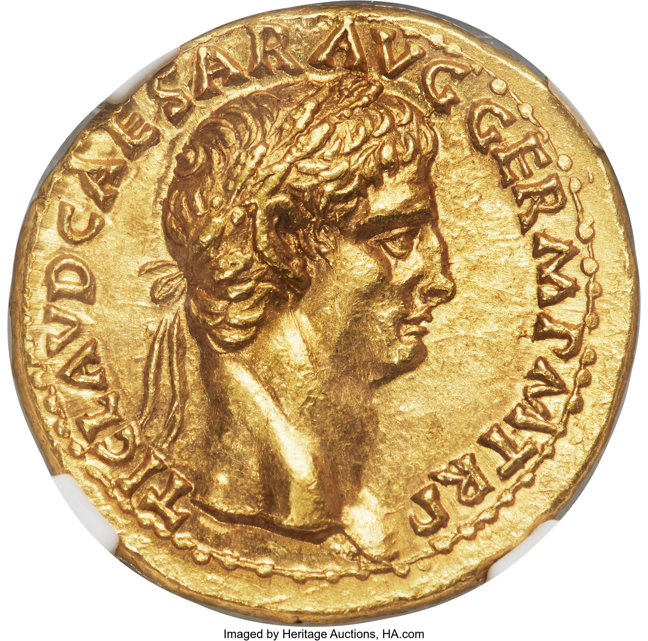 Ancients: Claudius I (AD 41-54). AV aureus (19mm, 7.72 gm, 8h). NGC ...