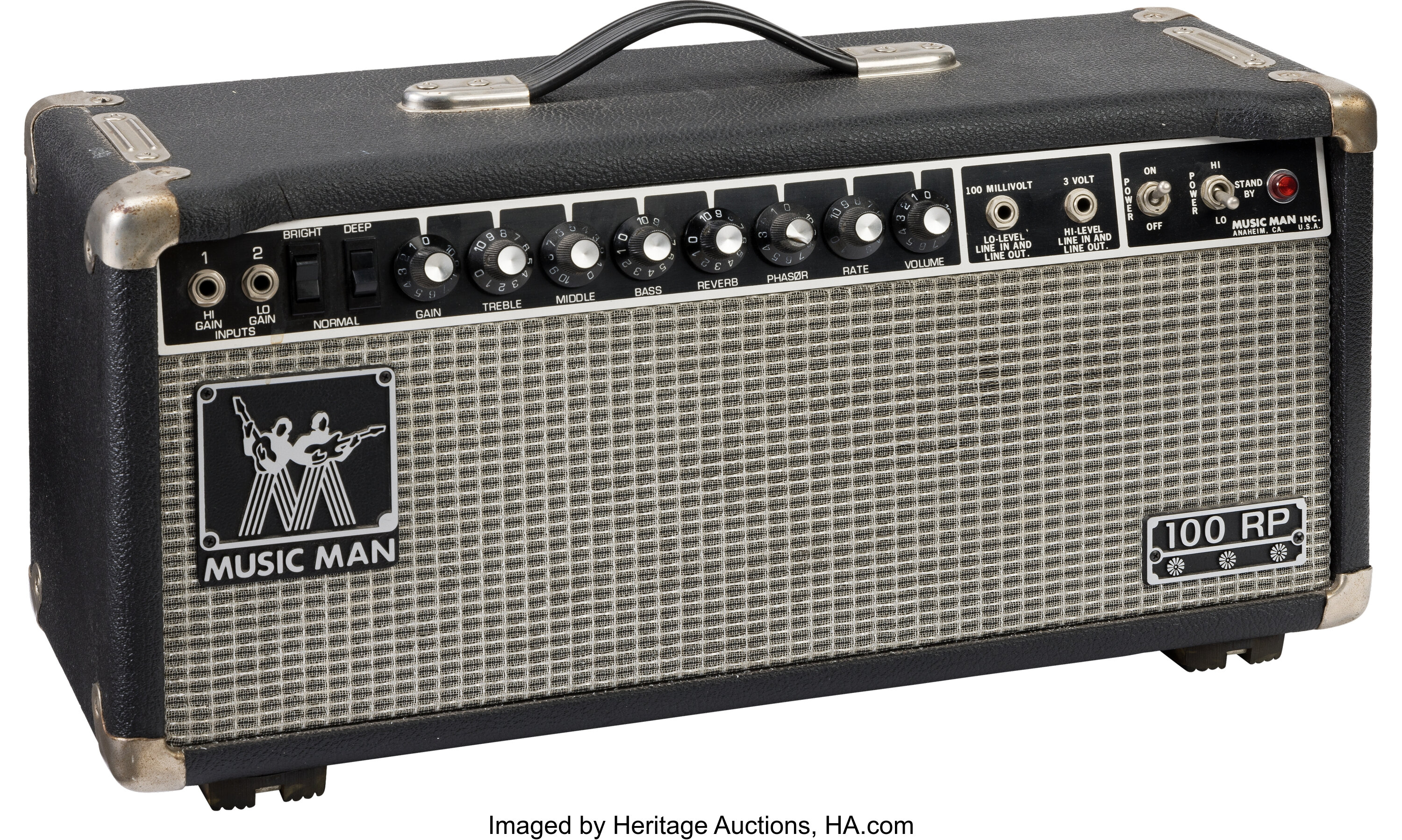 1970's Music Man 100 RP Black Amplifier Head, Serial #DP06474 ...