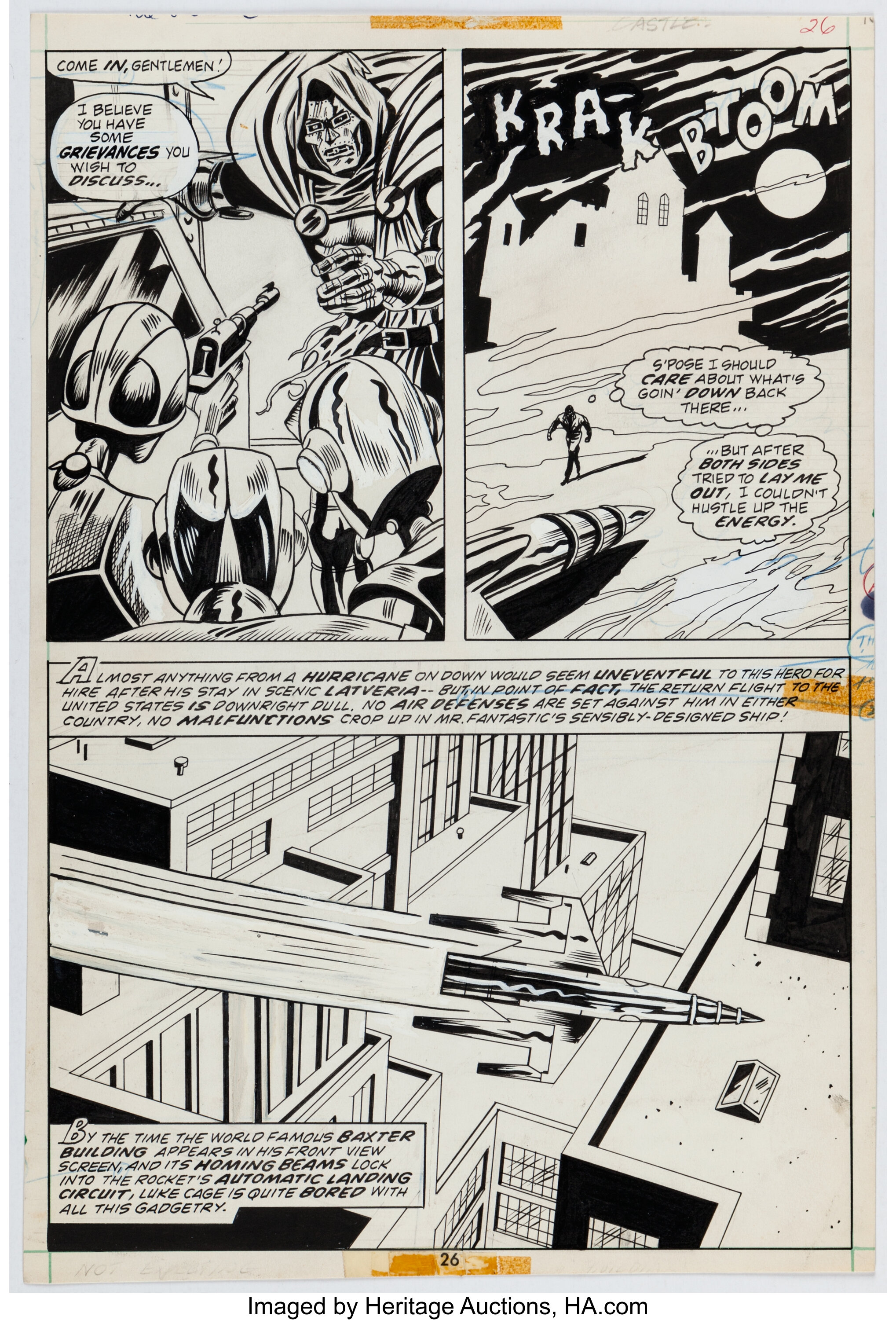 George Tuska and Billy Graham Hero For Hire #9 Dr. Doom Story Page ...