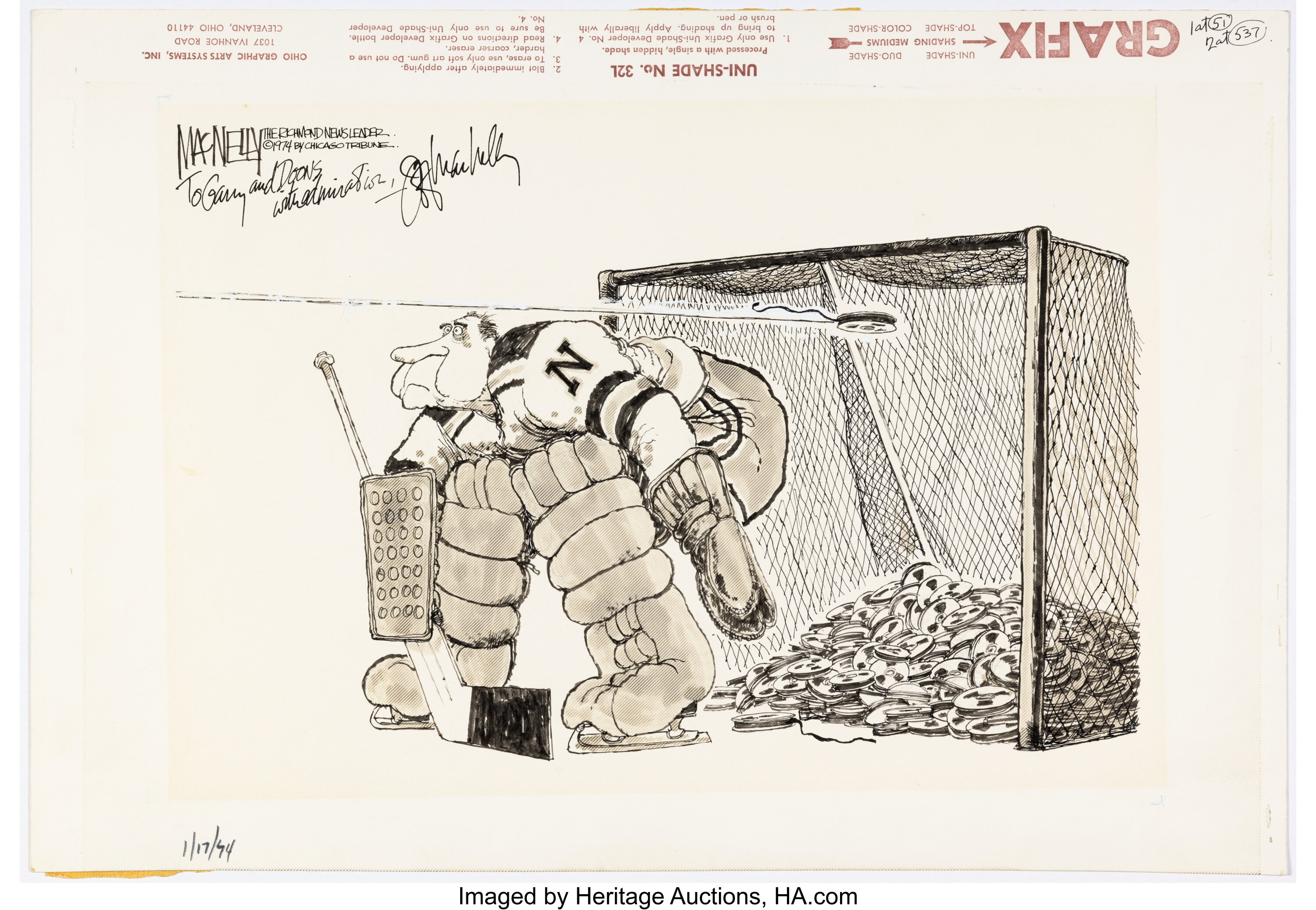 Jeff MacNelly The Richmond News-Leader Editorial Comics Panel Nixon ...