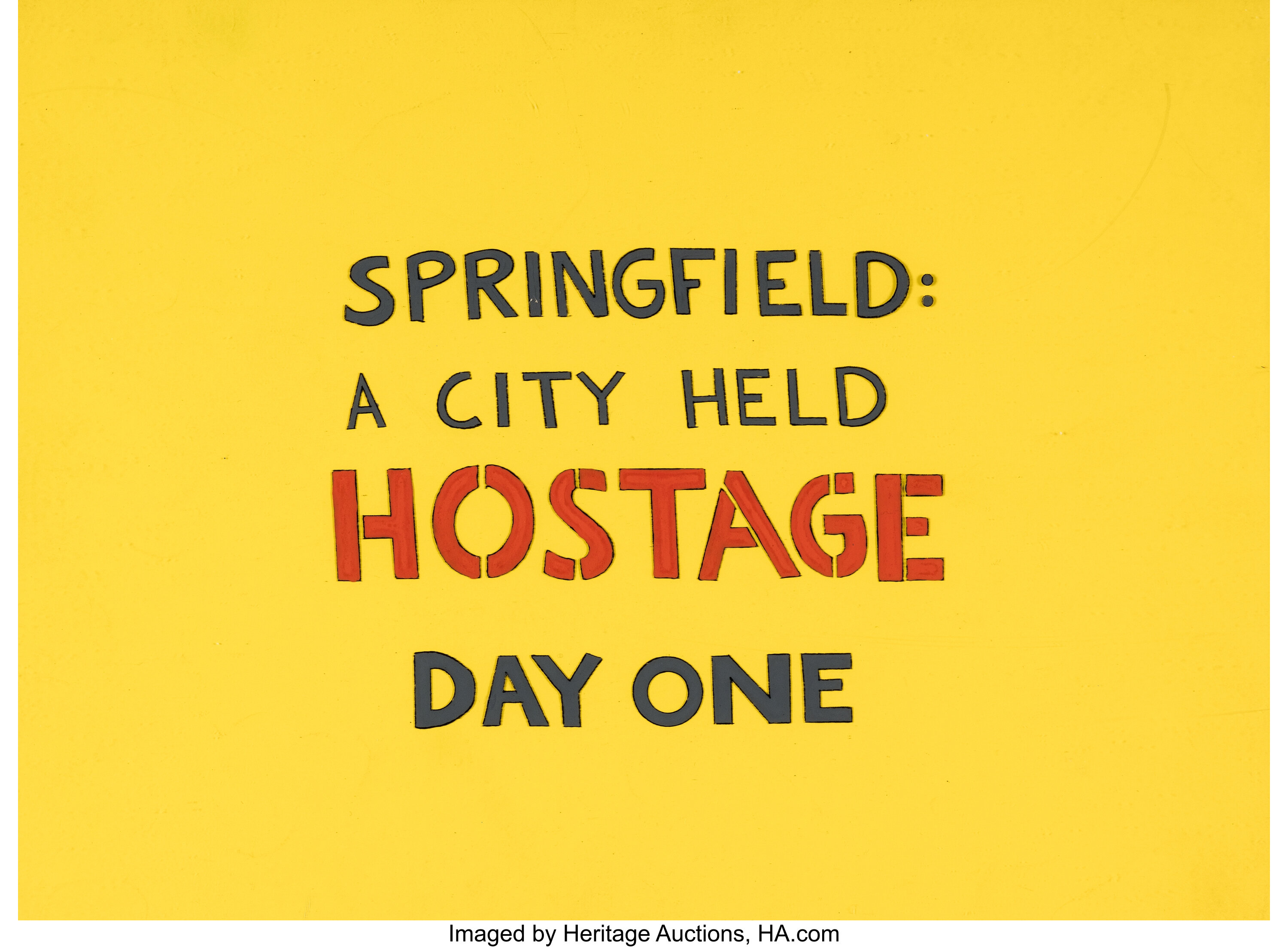 The Simpsons "Springfield: A City Held Hostage" Preliminary Title | Lot ...