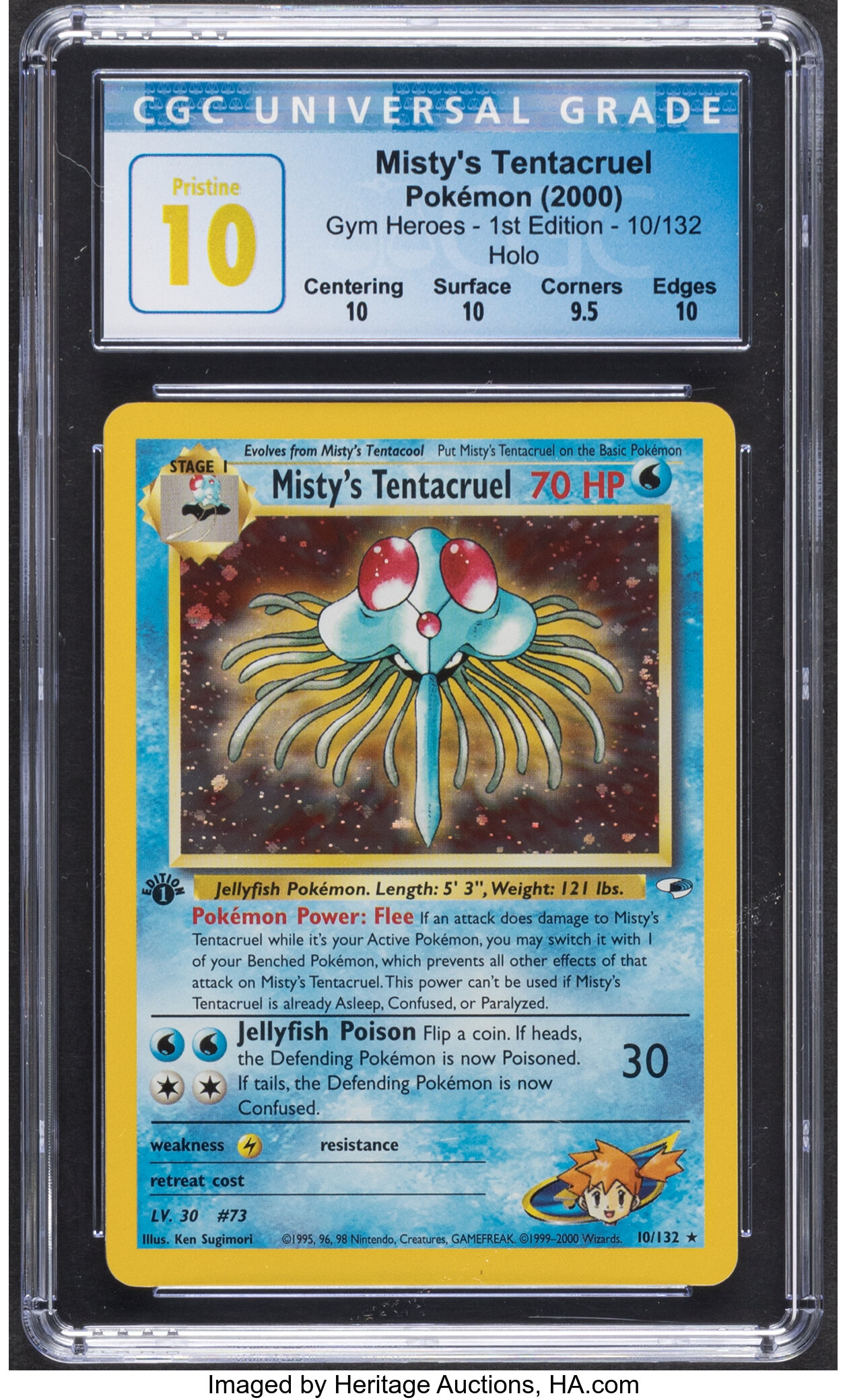 Pokémon Misty's Tentacruel #10 1st Edition Gym Heroes CGC Trading | Lot ...