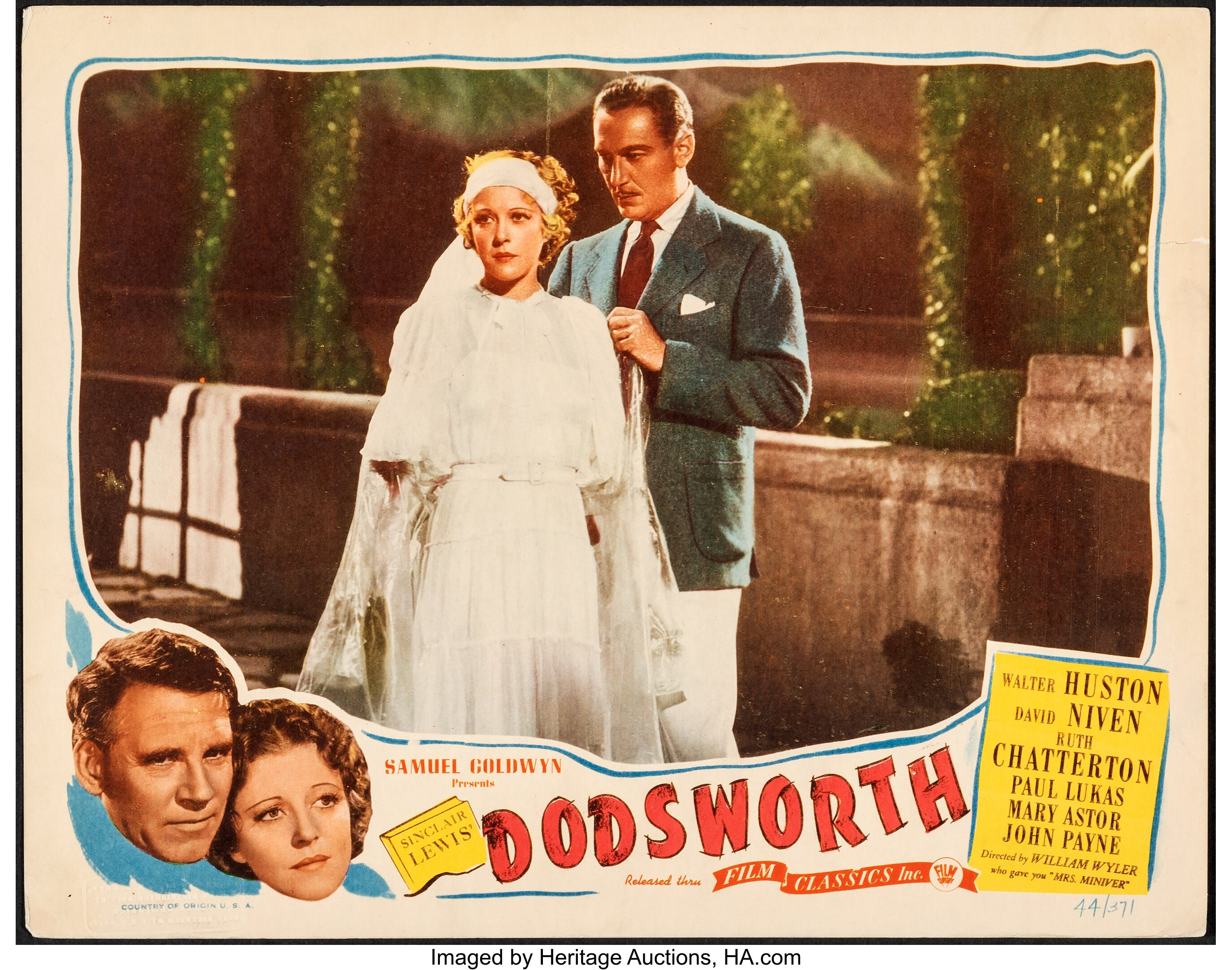 Dodsworth (Film Classics, R-1944). Very Fine. Lobby Card (11" X | Lot ...