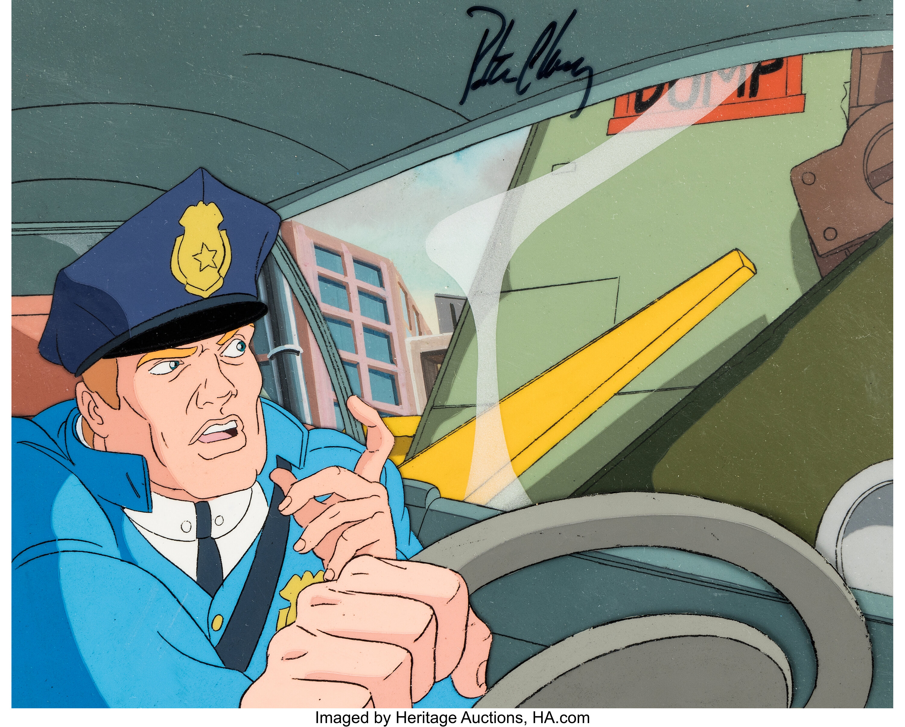 COPS LongArm Production Cel Signed by Peter Chung with Master | Lot ...