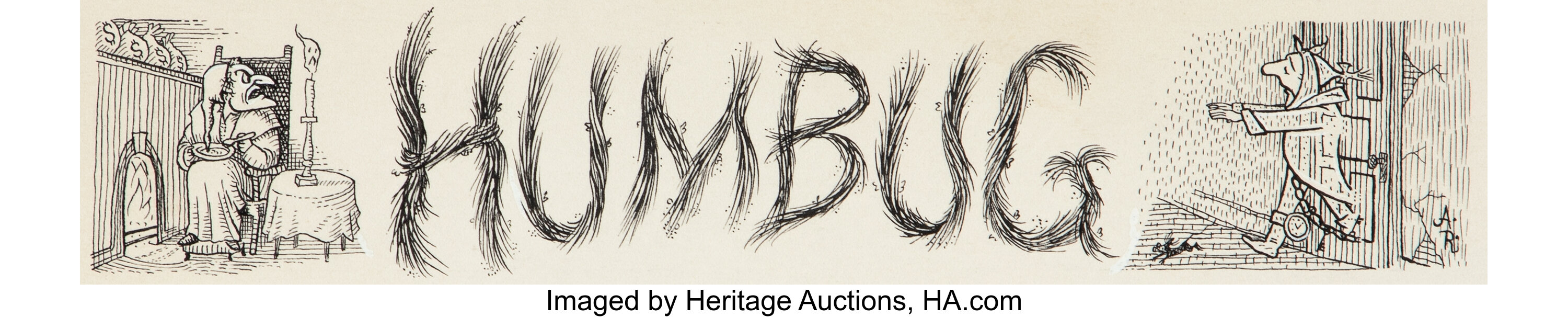 Arnold Roth Humbug #1 Masthead/Logo Illustration Original Art | Lot ...