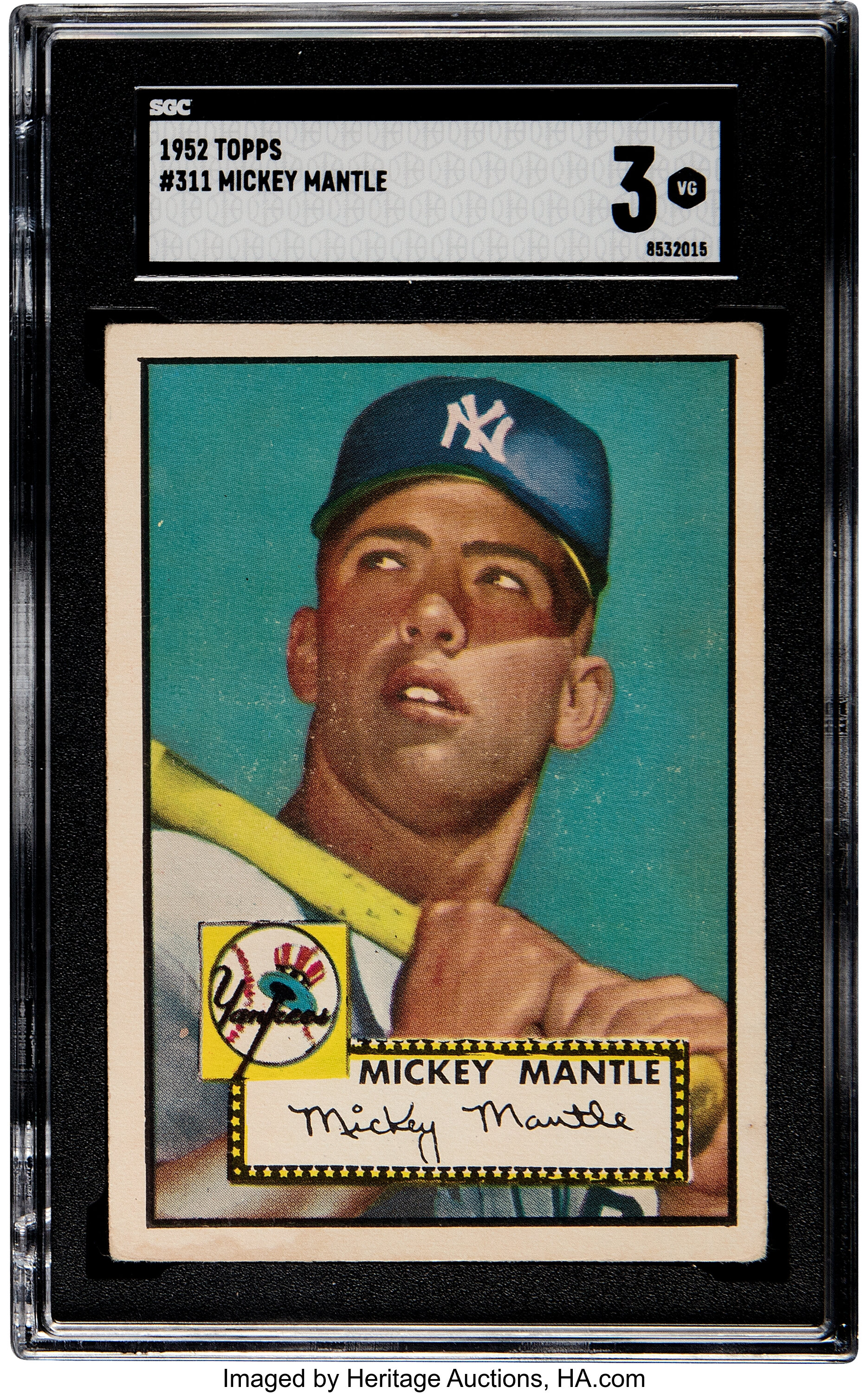 1952 Topps Mickey Mantle #311 SGC VG 3.... Baseball Cards Singles | Lot ...
