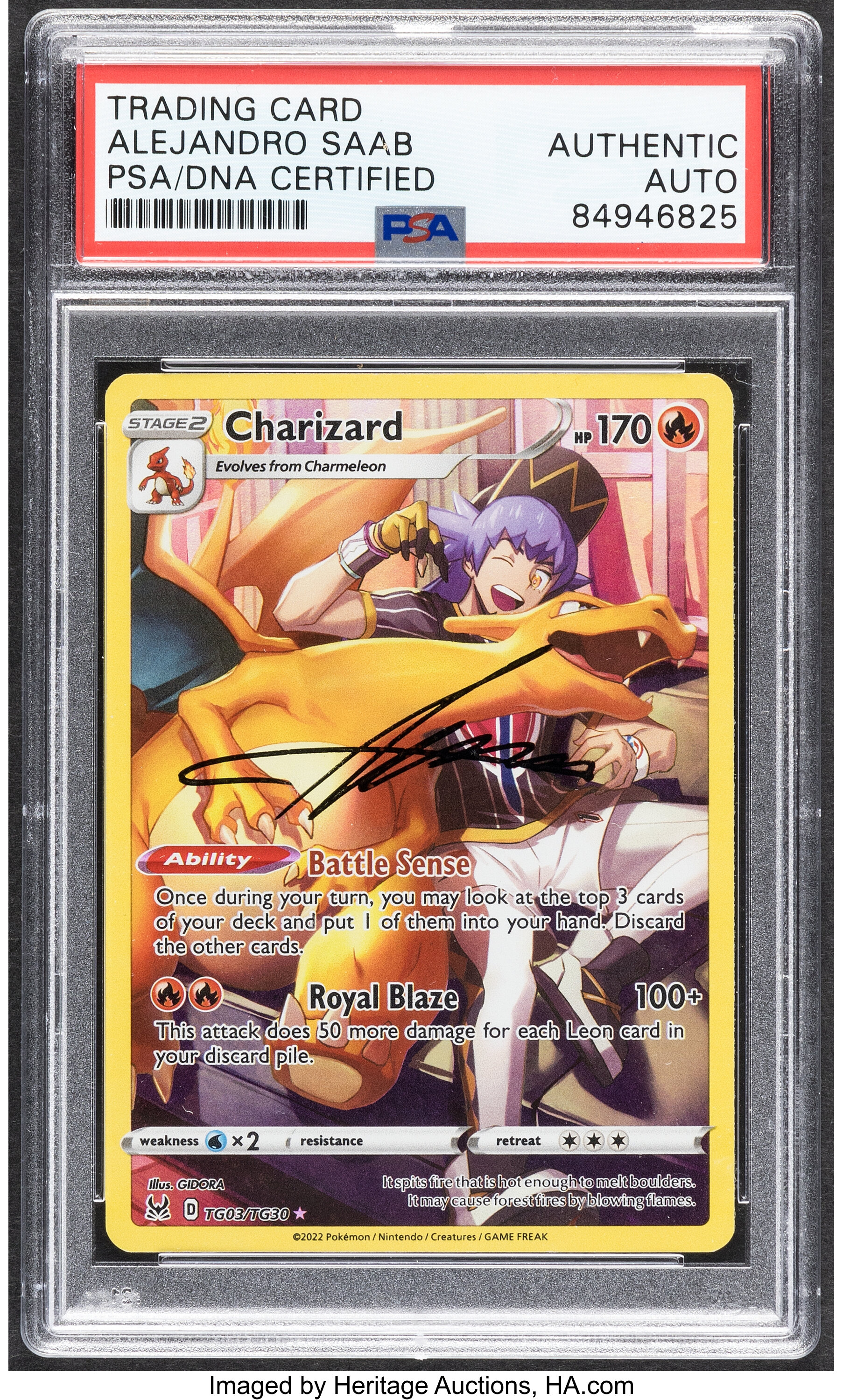 Pokémon Charizard TG03 Lost Origin PSA Trading Card Game Authentic ...