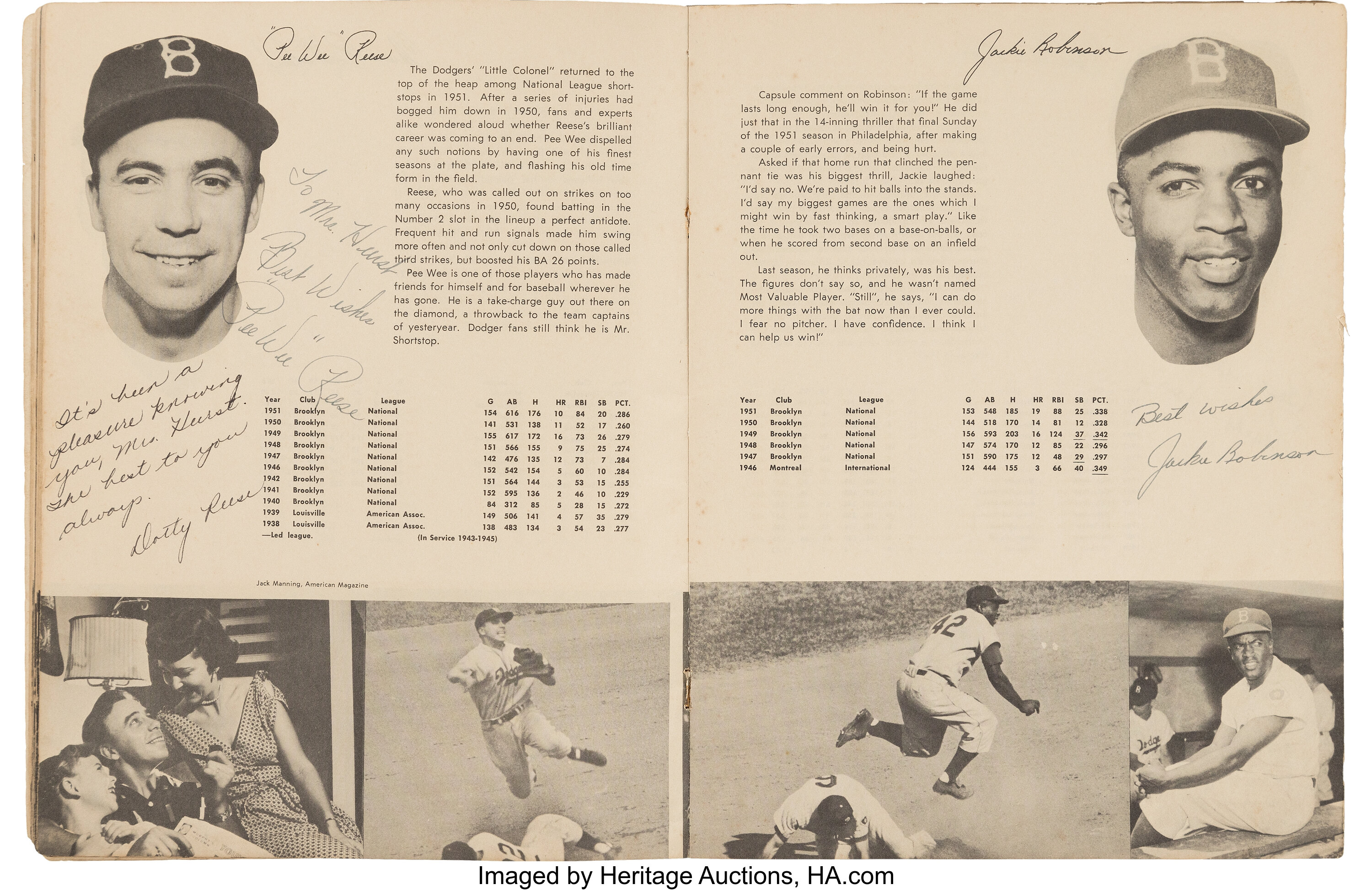 1952 Brooklyn Dodgers Team Signed Yearbook.... Baseball | Lot #80952 ...