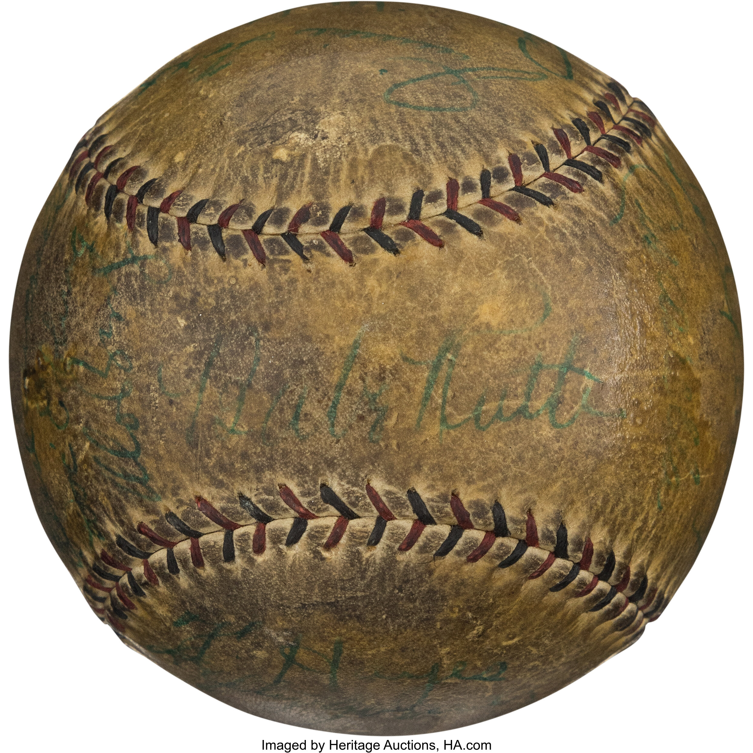 1934 Tour of Japan Team Signed Baseball.... Baseball Collectibles | Lot ...