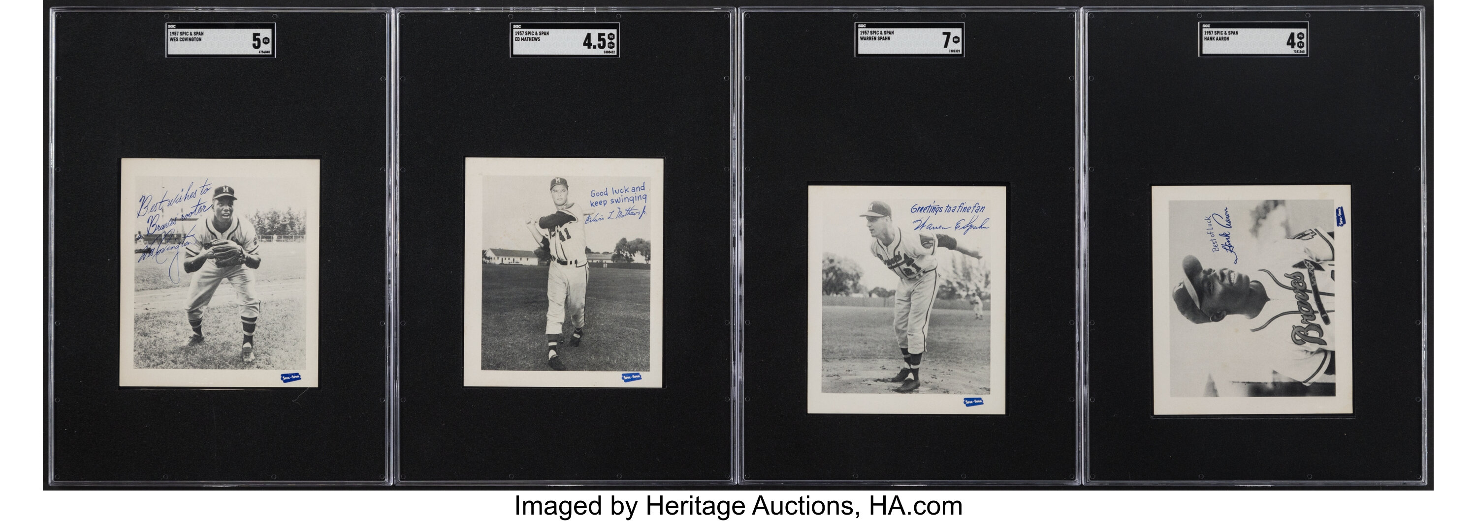 1957 Spic and Span Braves Baseball Near Set (17/20). ... Baseball | Lot ...