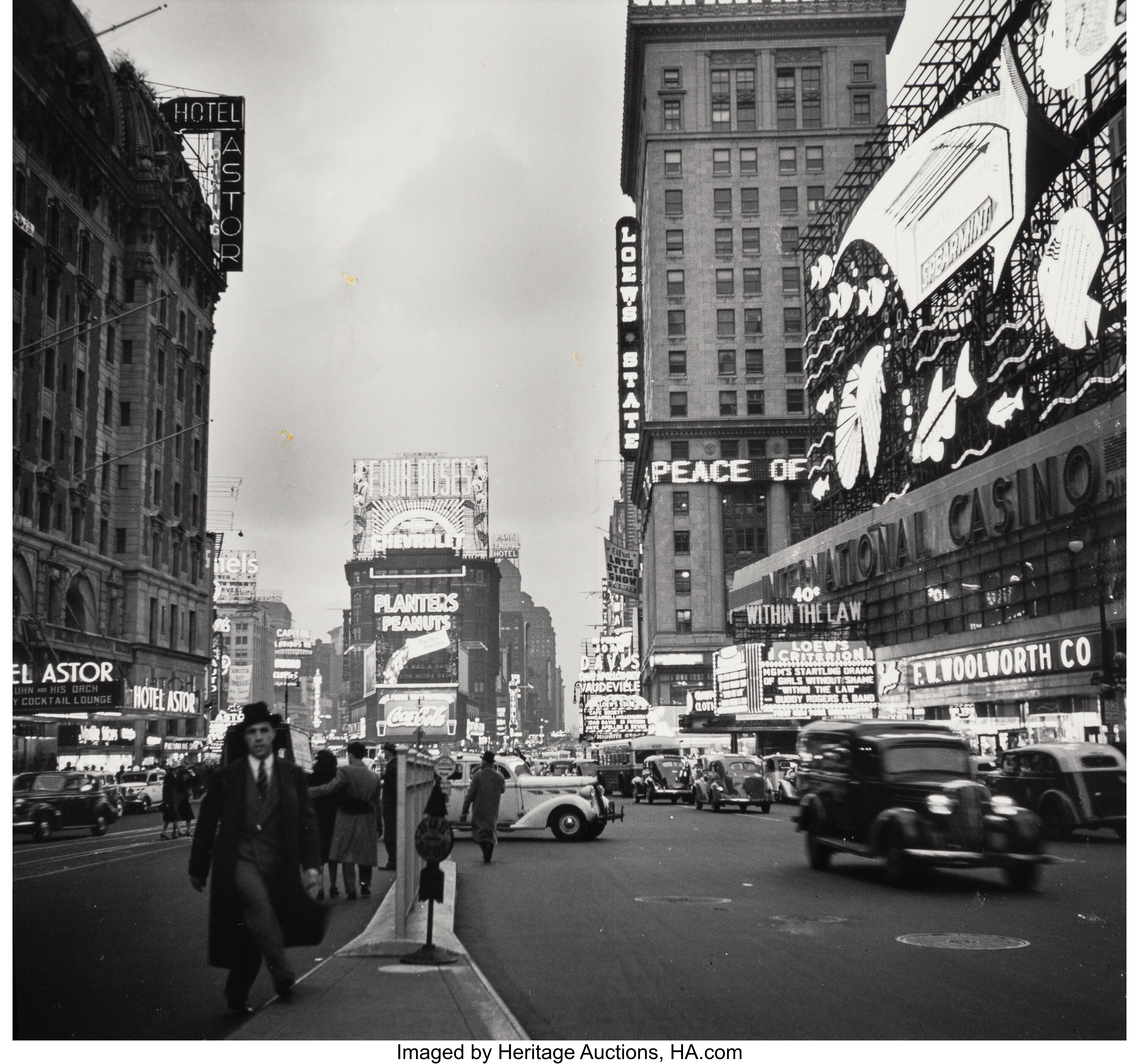 Joe Schwartz (American, 1913-2013). Times Square - Day of Peace | Lot ...