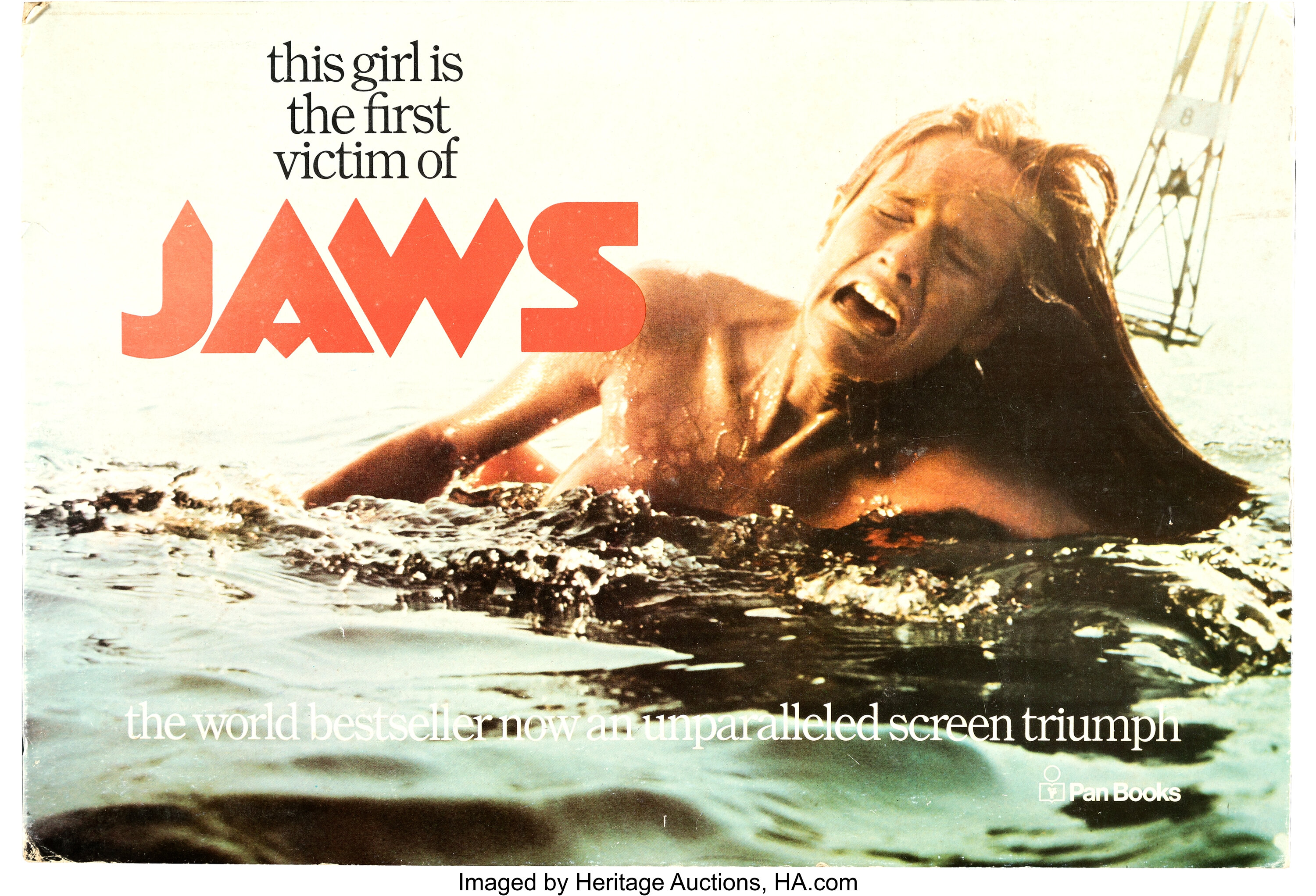 Jaws (Universal, 1975). Fine/Very Fine. Movie Book Tie-In (12" x | Lot ...