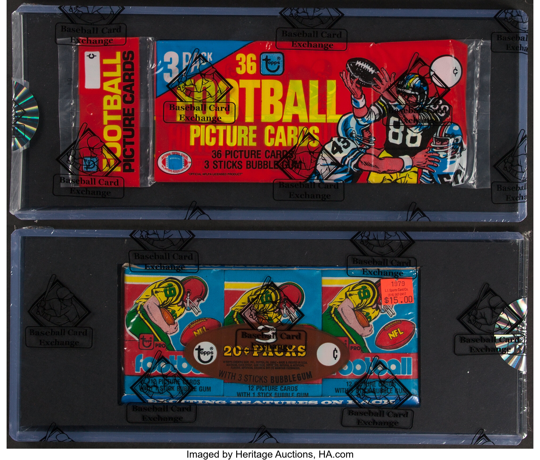 1979 Topps Wax Pack Tray & 1980 Topps Rack Pack Unopened Pair | Lot ...